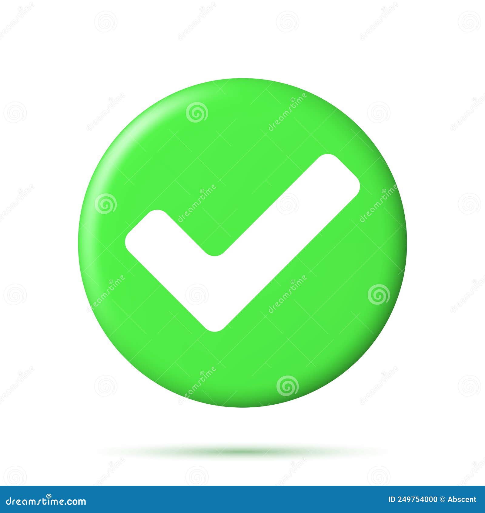 3D Right Button in Circle Shape. Stock Vector - Illustration of option ...