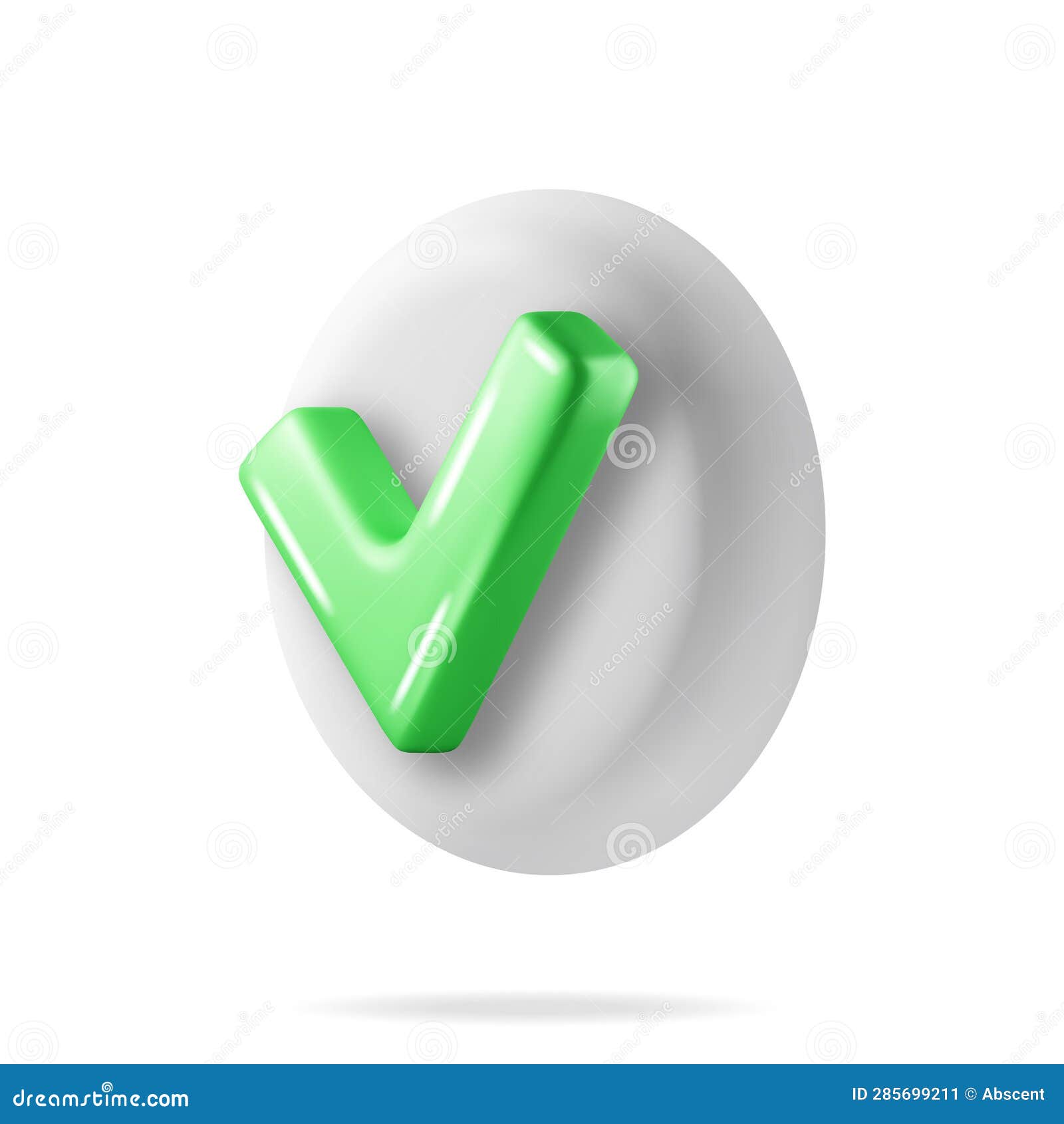 3D Right Button in Round Shape Stock Vector - Illustration of checkmark ...