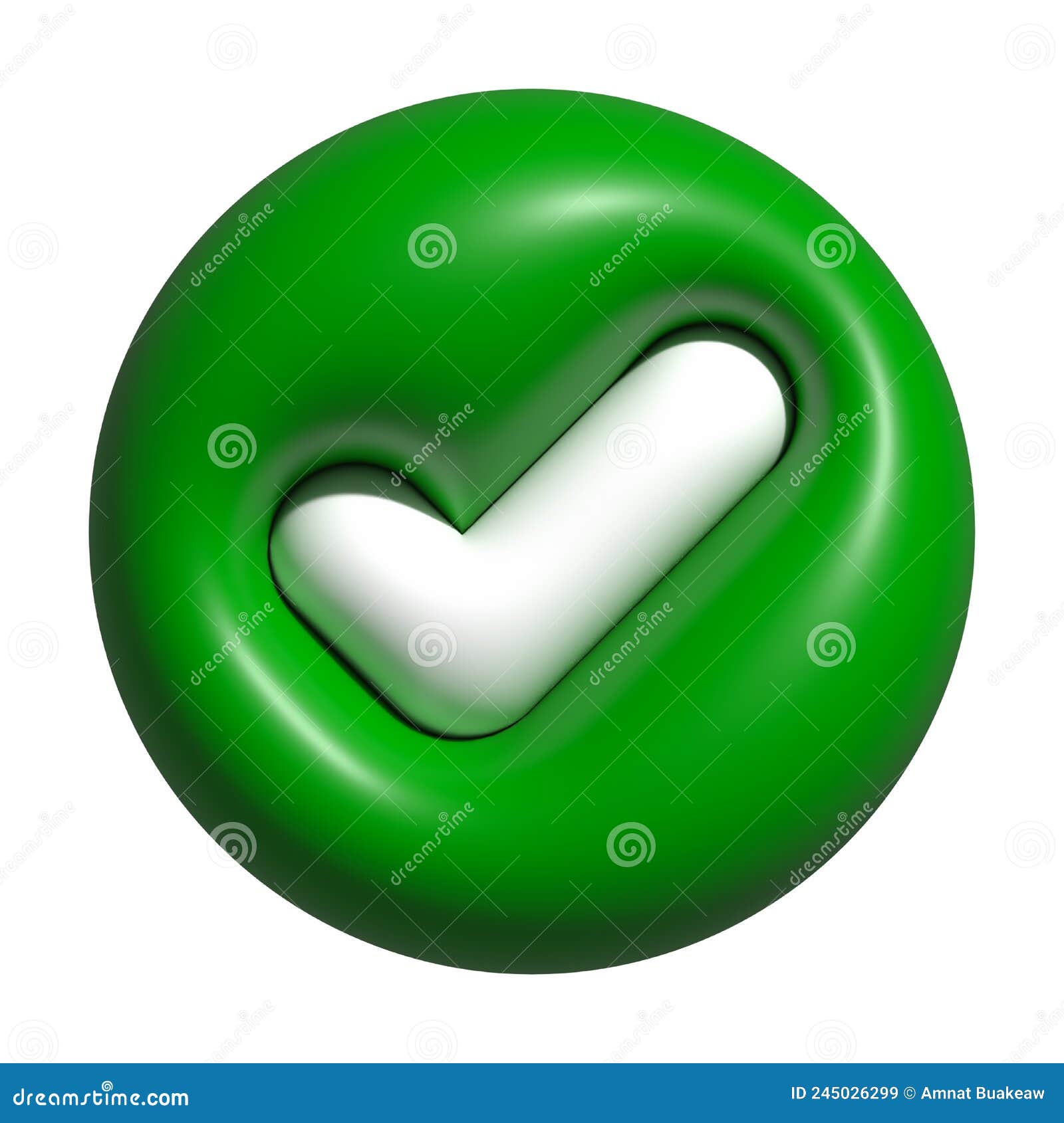 3D Right Icon, Select Buttons, Correct Icon for Media Social Emoji ...