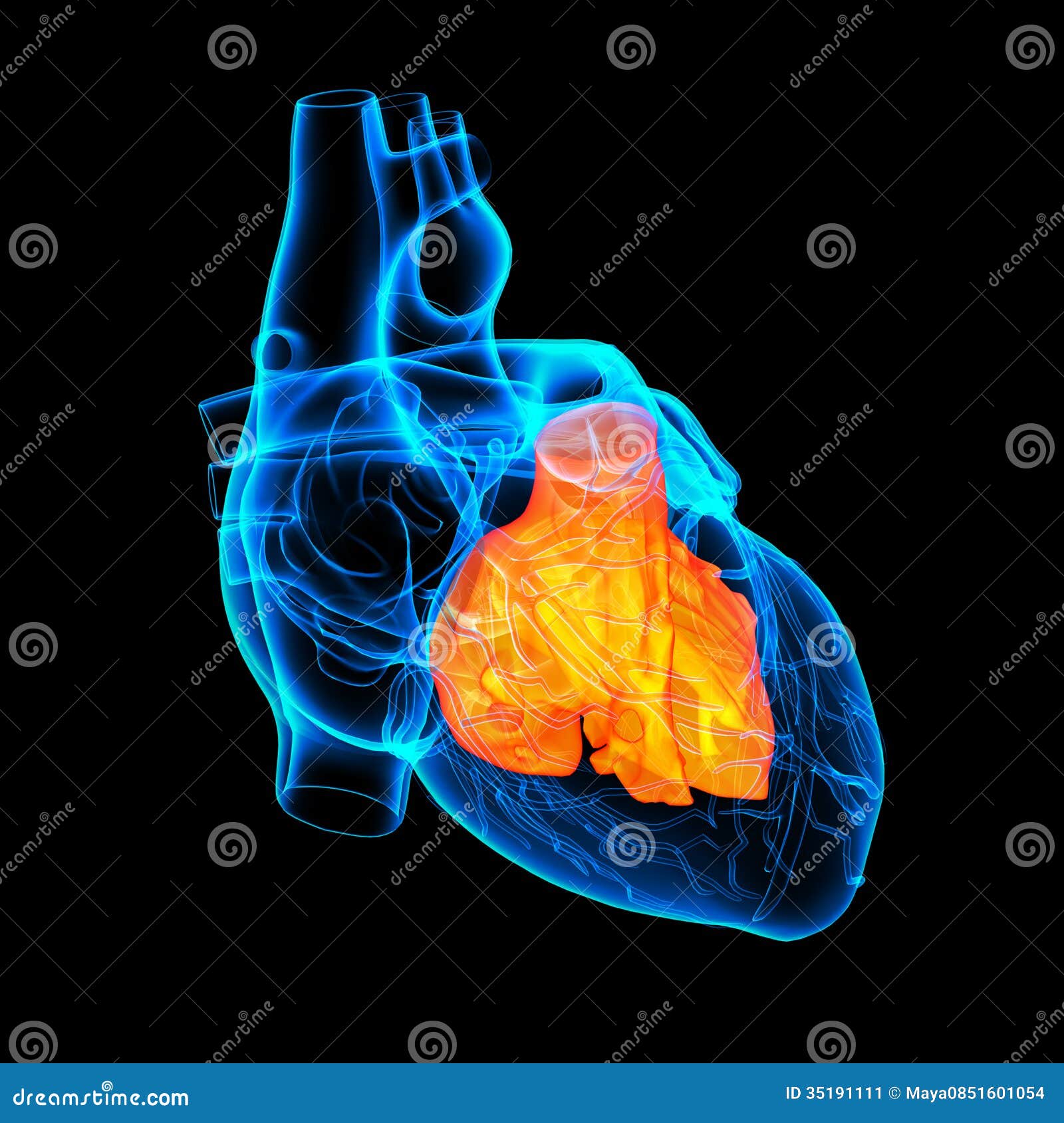 3d Rinden El Atrio De Corazón Stock de ilustración - Ilustración de ...