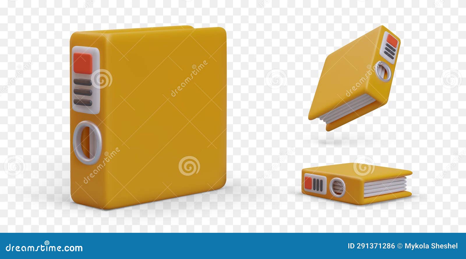 3D Ring Binder Folder. Large Realistic Document Pack Stock Vector ...