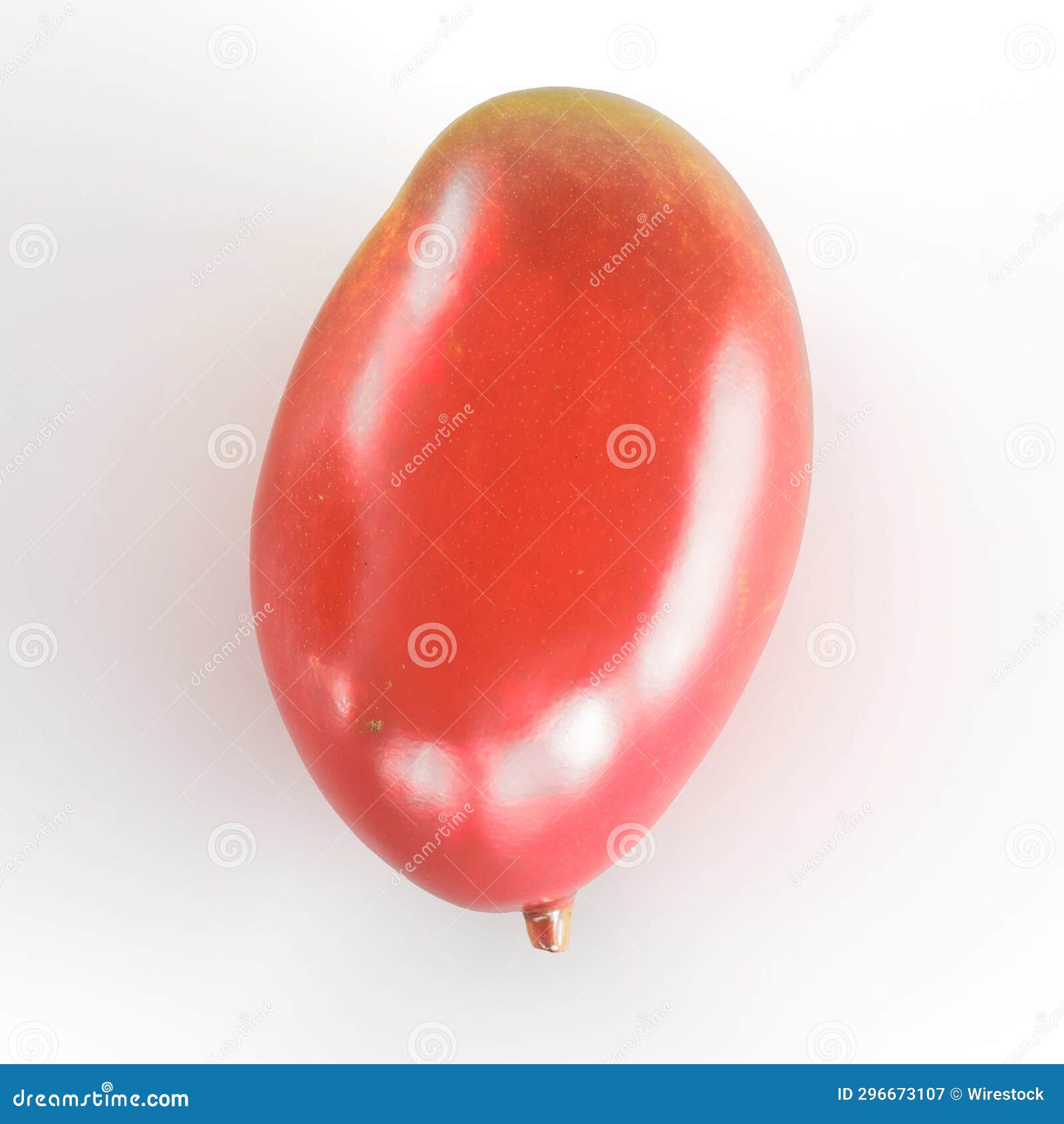 3D of a Ripe Red Mango on a White Background Stock Illustration ...