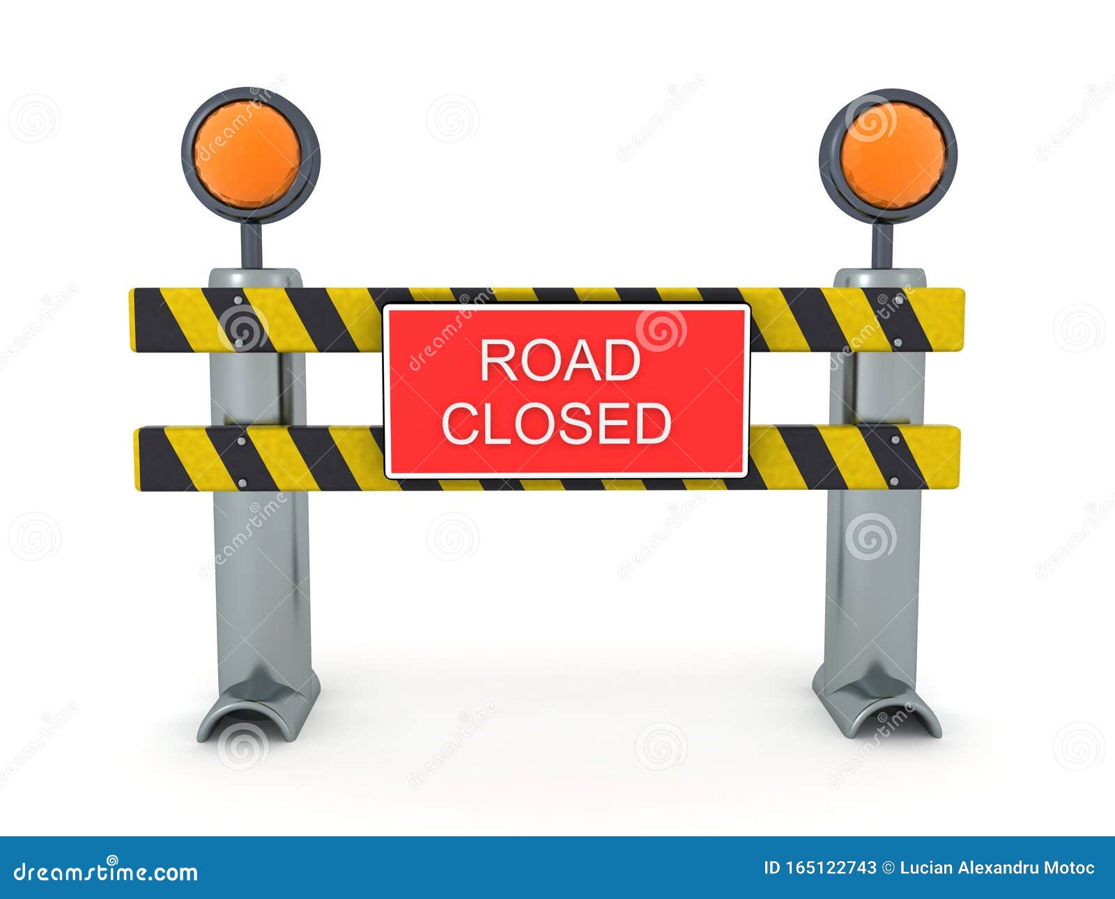 Road Closed Sign Animated