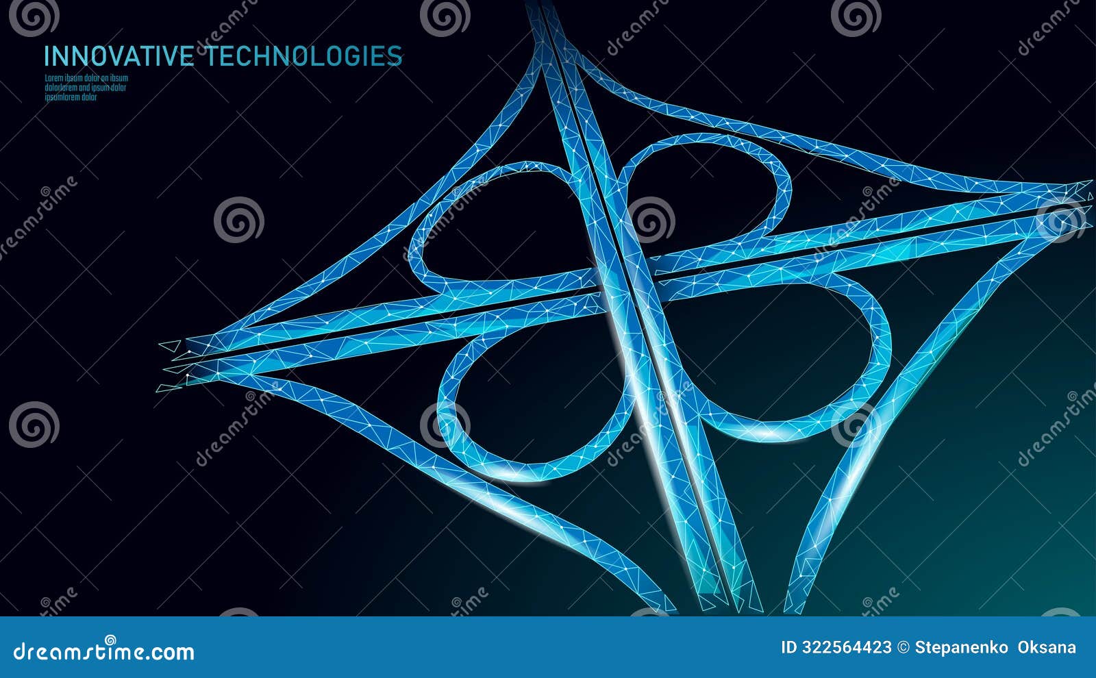 3D Road Junction Transport System, Intersection Of Two Roads ...