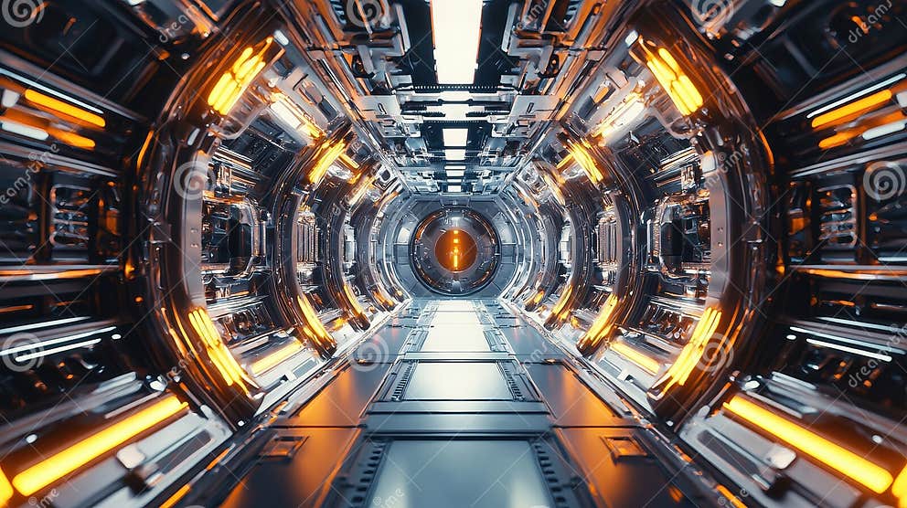 3D Robot Floating in Zero Gravity Space Environment Stock Illustration ...