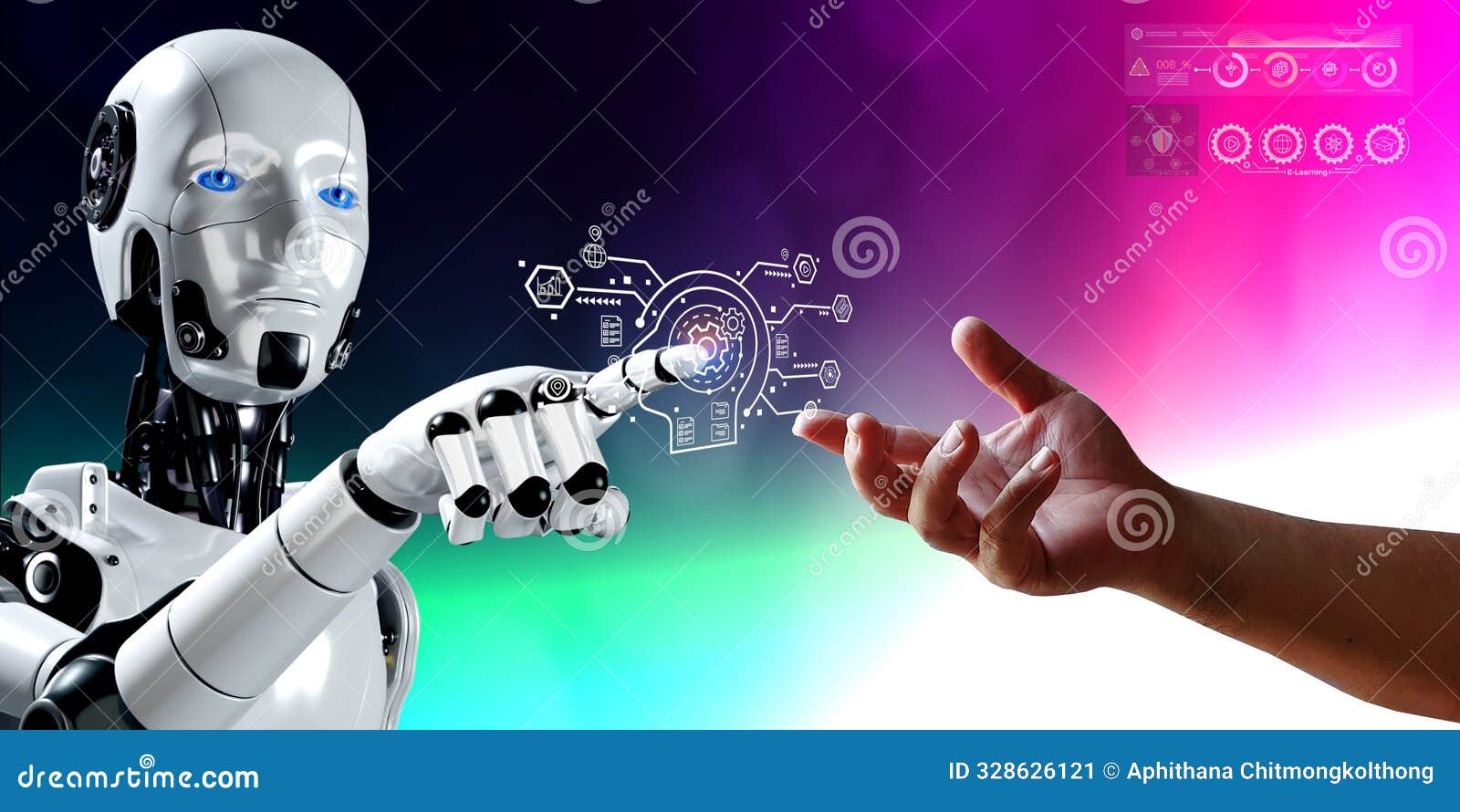 3D Robotic Connected Human Using New Technology Develop Business ...