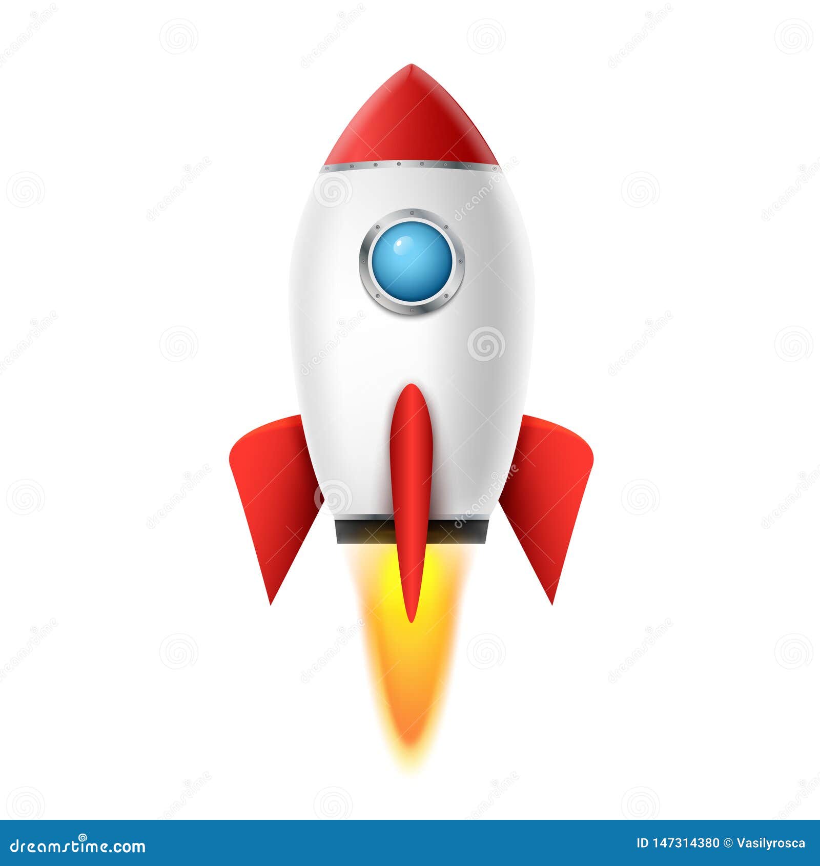 3d Rocket Space Ship Launch Background. Realistic Rocketship Spaceship ...