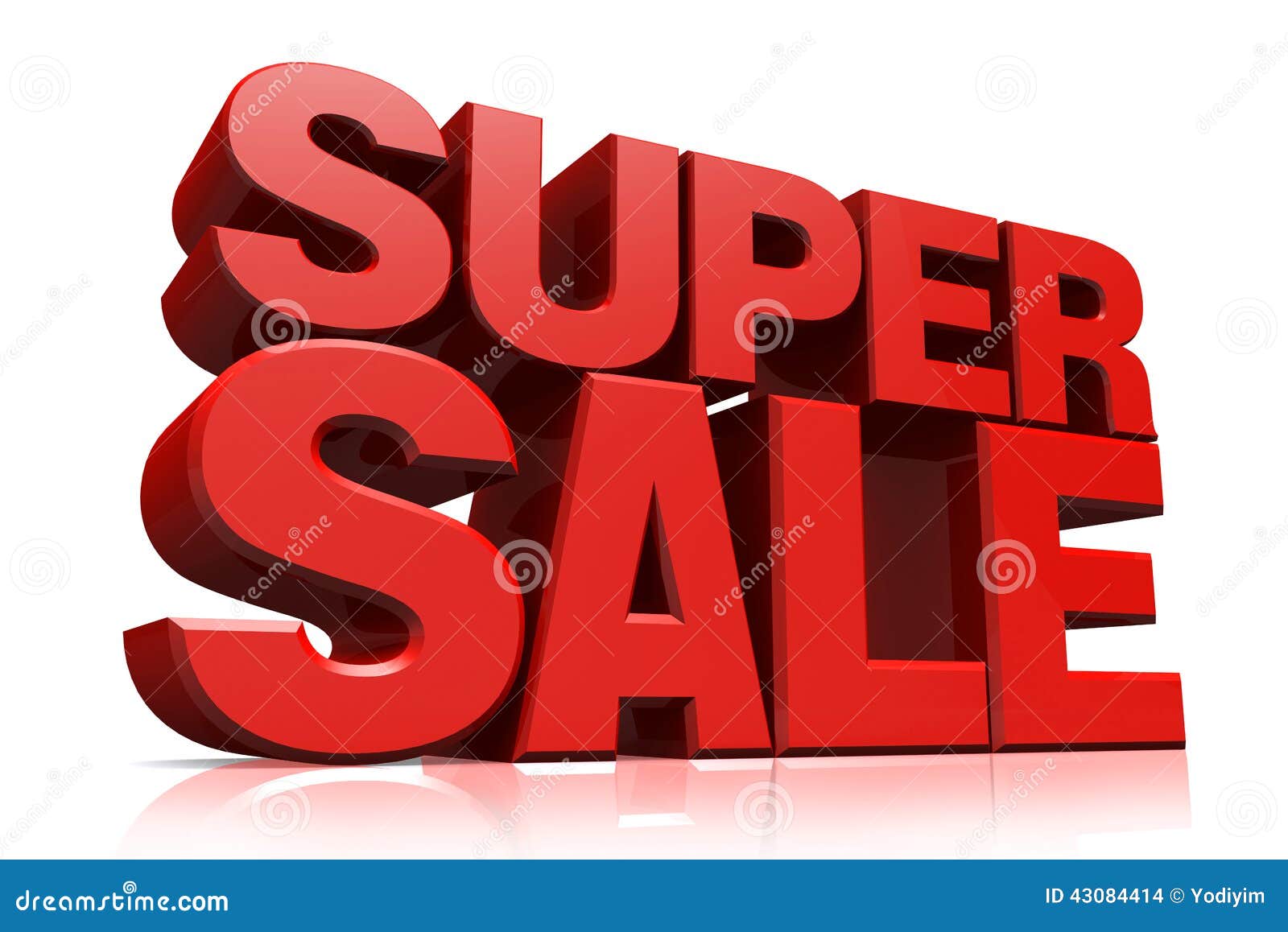3D Rode Tekst Super Verkoop Stock Illustratie - Illustration of reclame ...