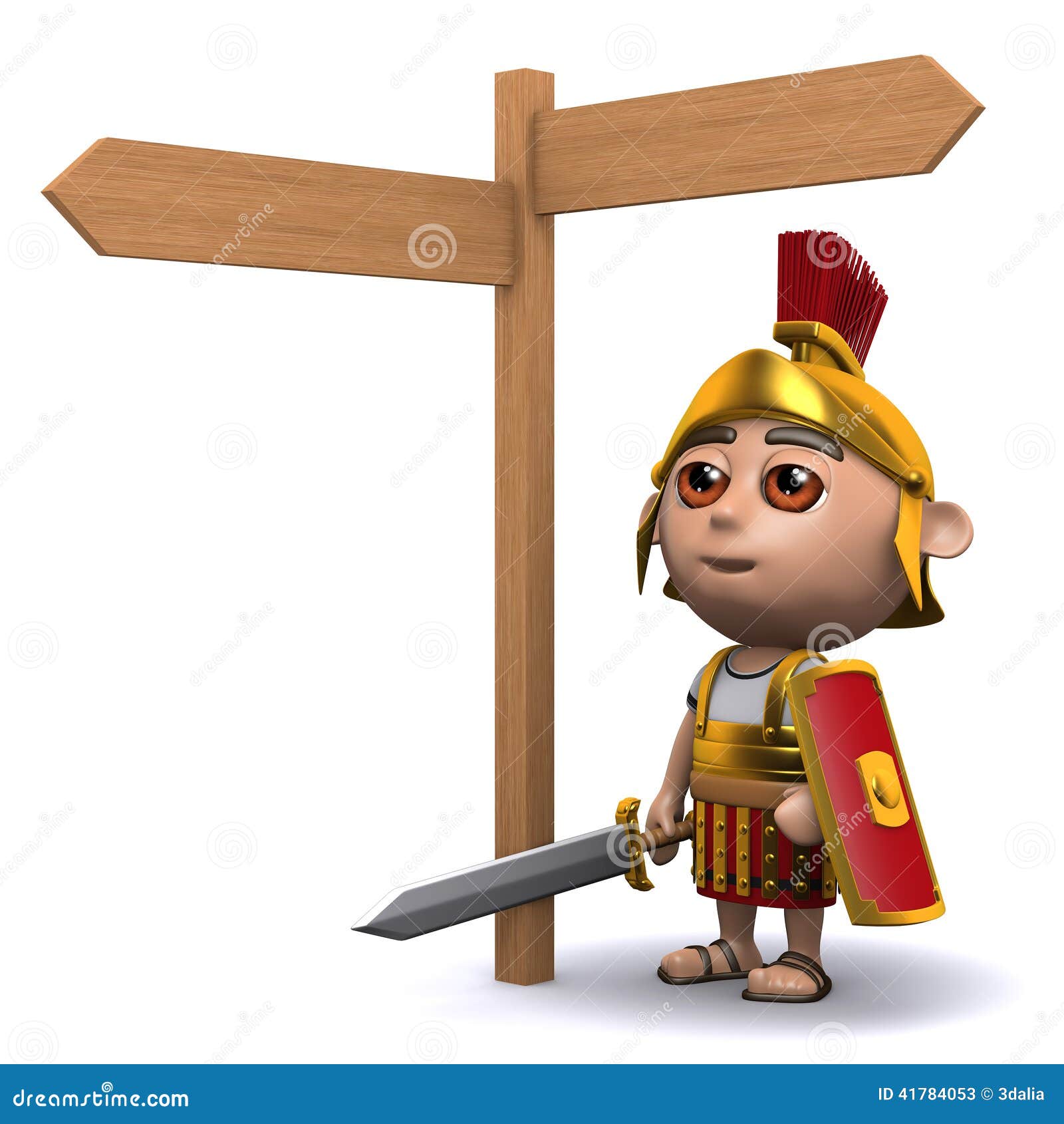 3d Roman at a roadsign stock illustration. Illustration of empire ...