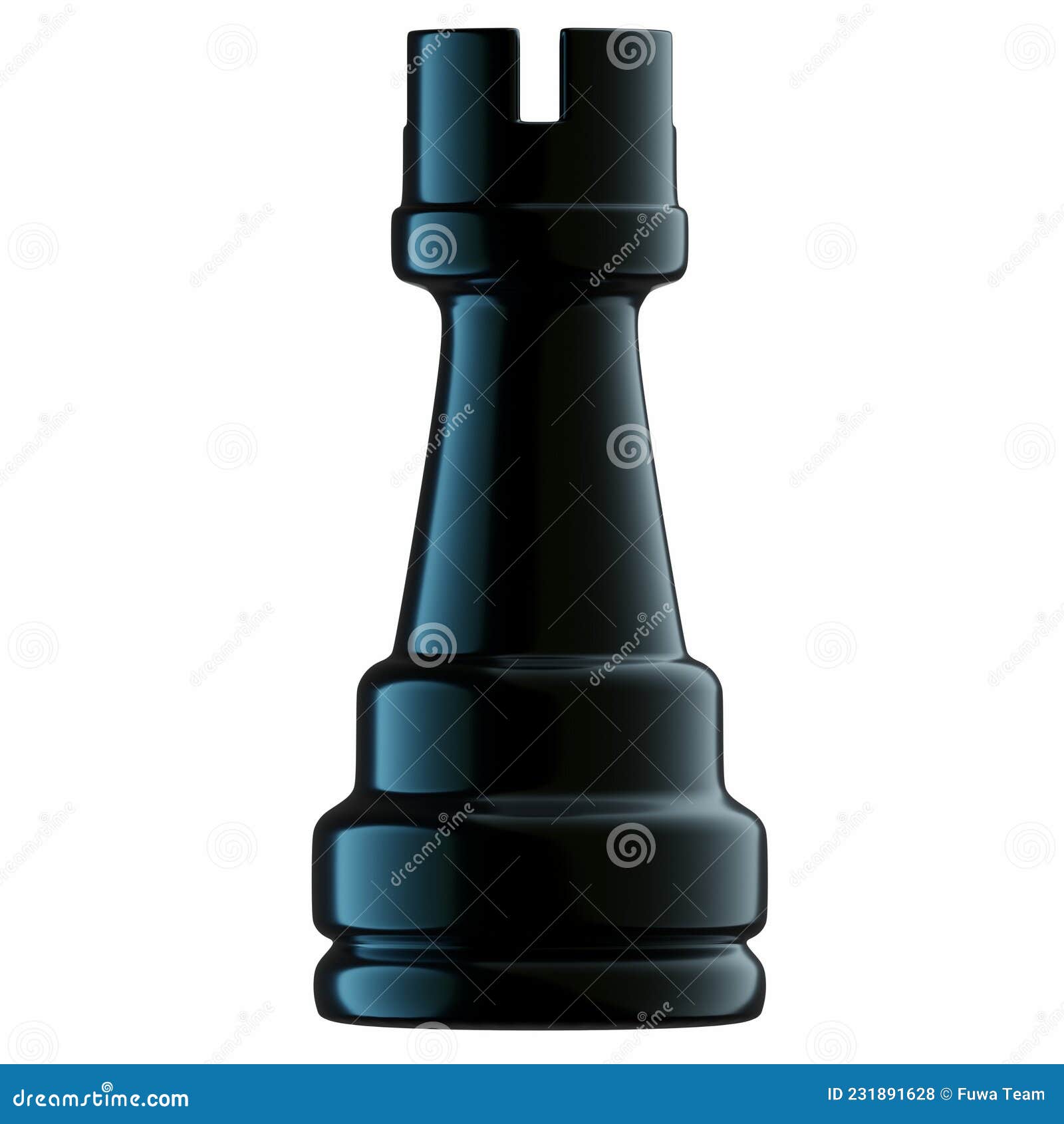 Rook Chess Button On Blue Abstract Light Background Stock Photography ...