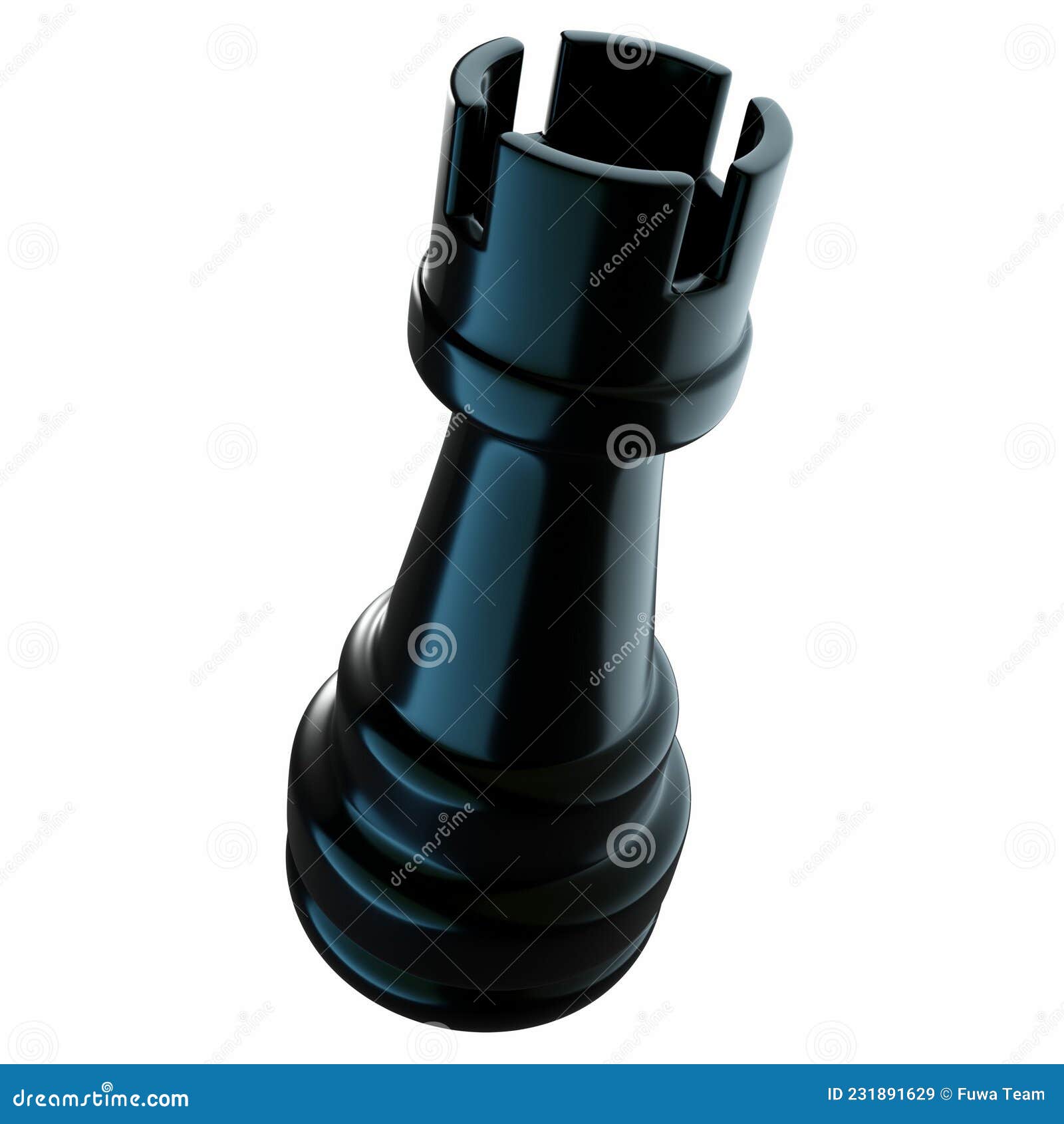 3D Rook Chess Illustration stock illustration. Illustration of king ...