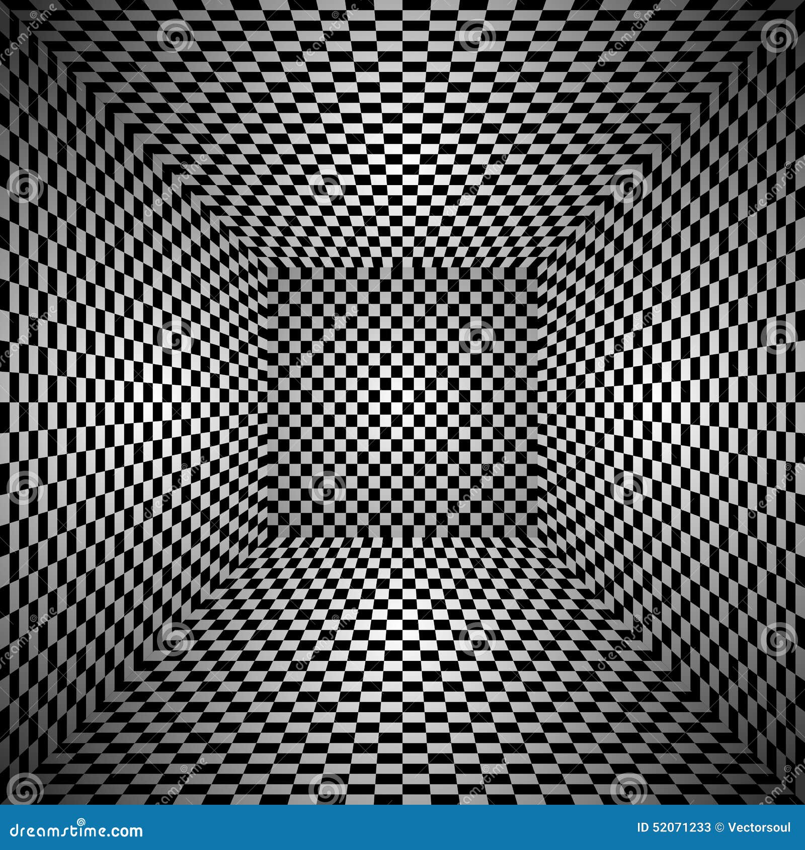 3D Room with Checkered Walls and Shading Stock Vector - Illustration of ...