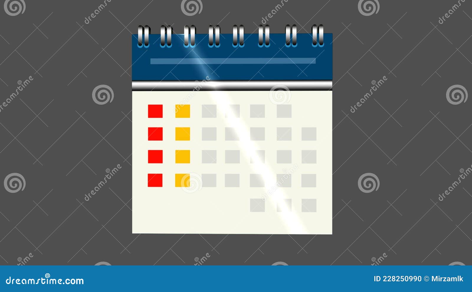 3d Rotating Simple Calendar Animation in Alpha Channel 4K Resolution ...