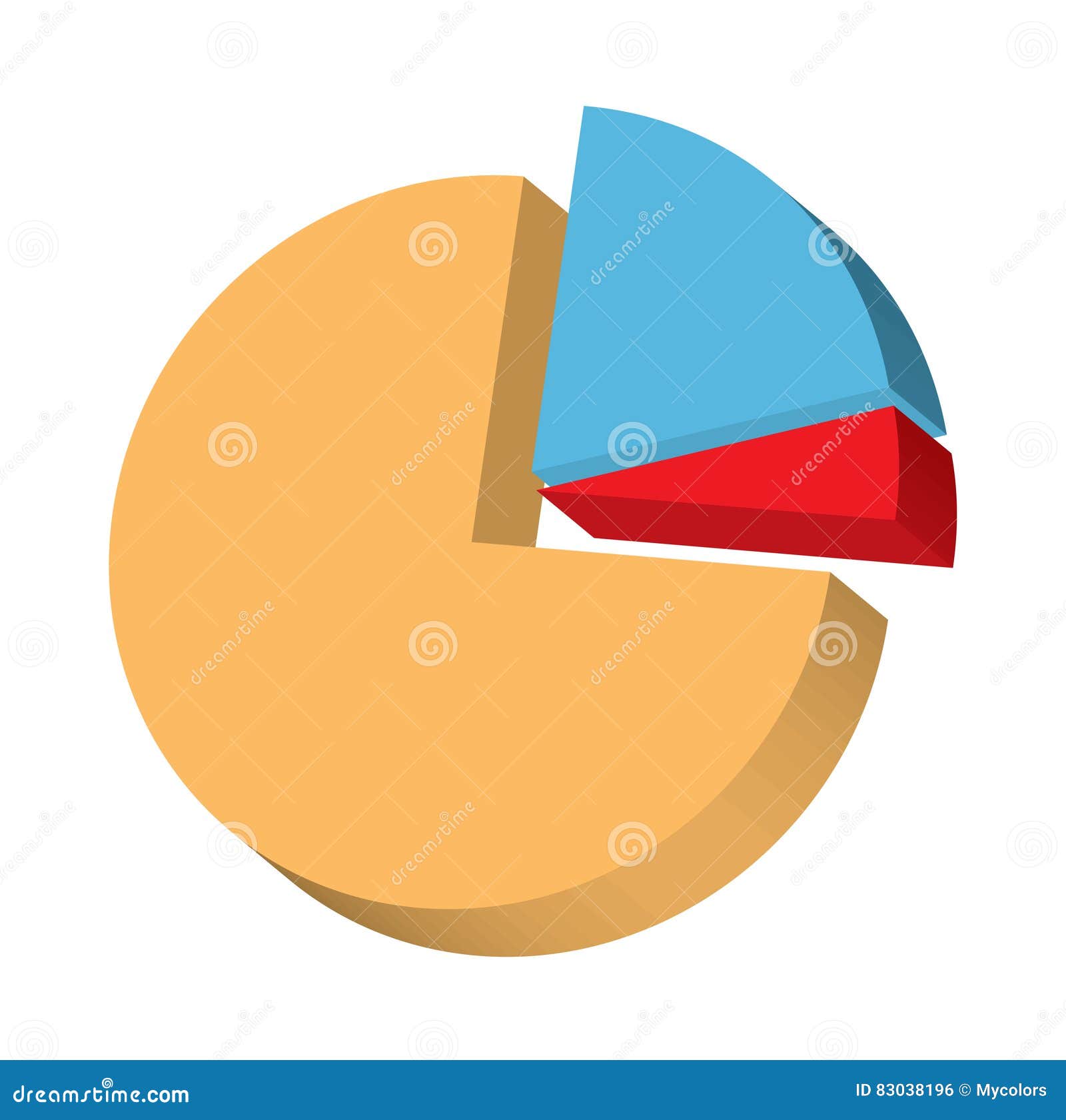 3d Round Vector Diagram - Illustration Stock Vector - Illustration of ...