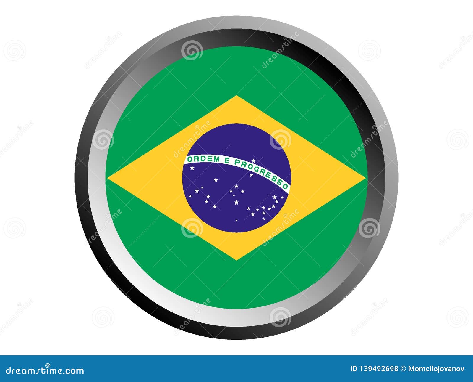Brasil Round Flag Icon. Round World Flags Vector Illustration Icons Set ...