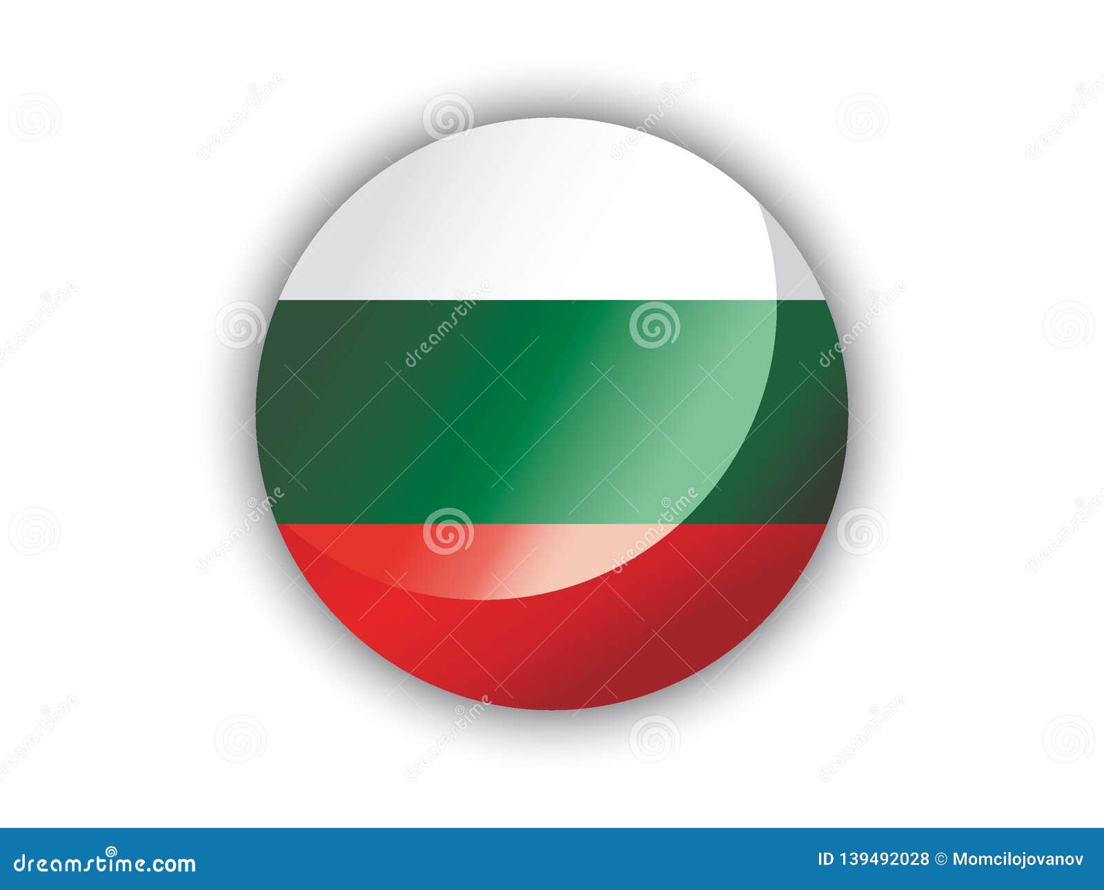 3D Round Flag of Bulgaria stock vector. Illustration of germany - 139492028
