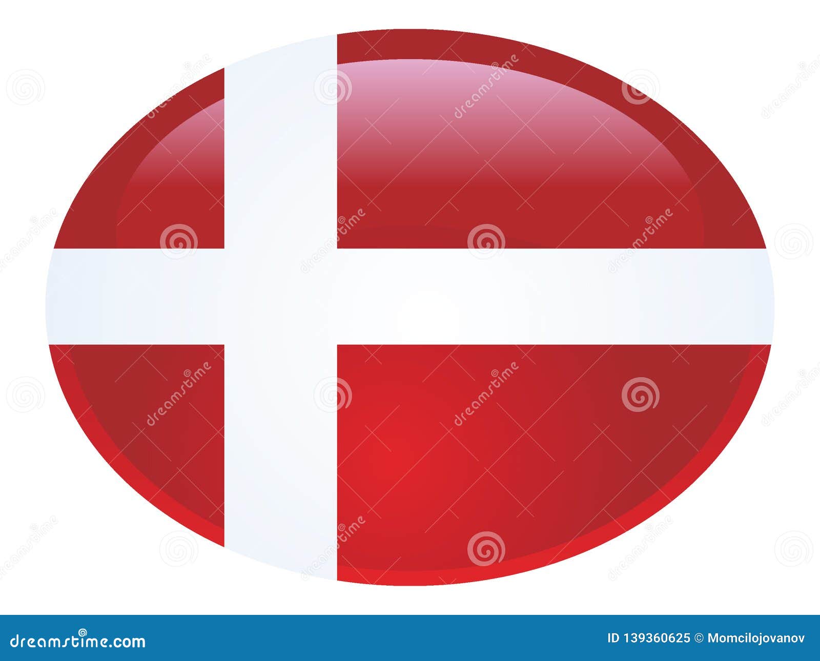 3D Round Flag of Denmark stock vector. Illustration of round - 139360625
