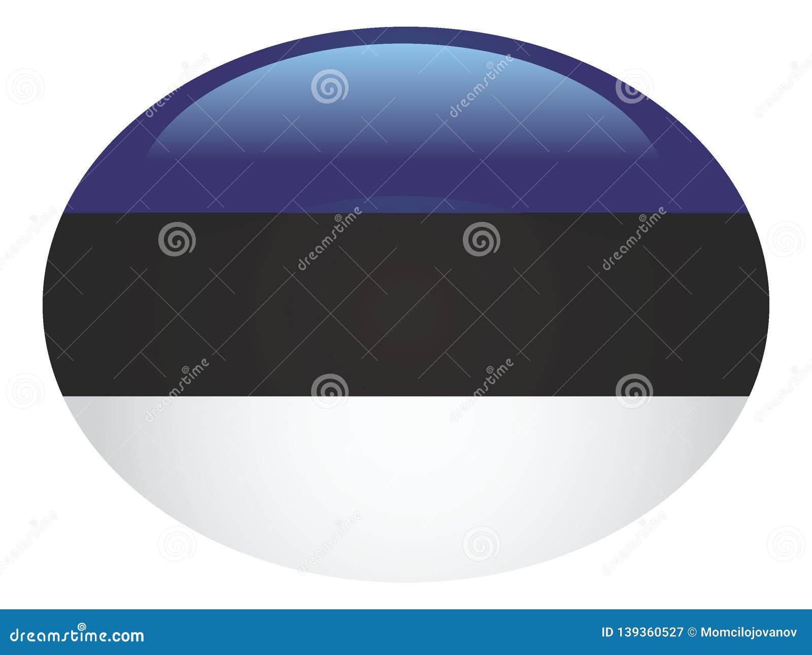 3D Round Flag of Estonia stock vector. Illustration of round - 139360527