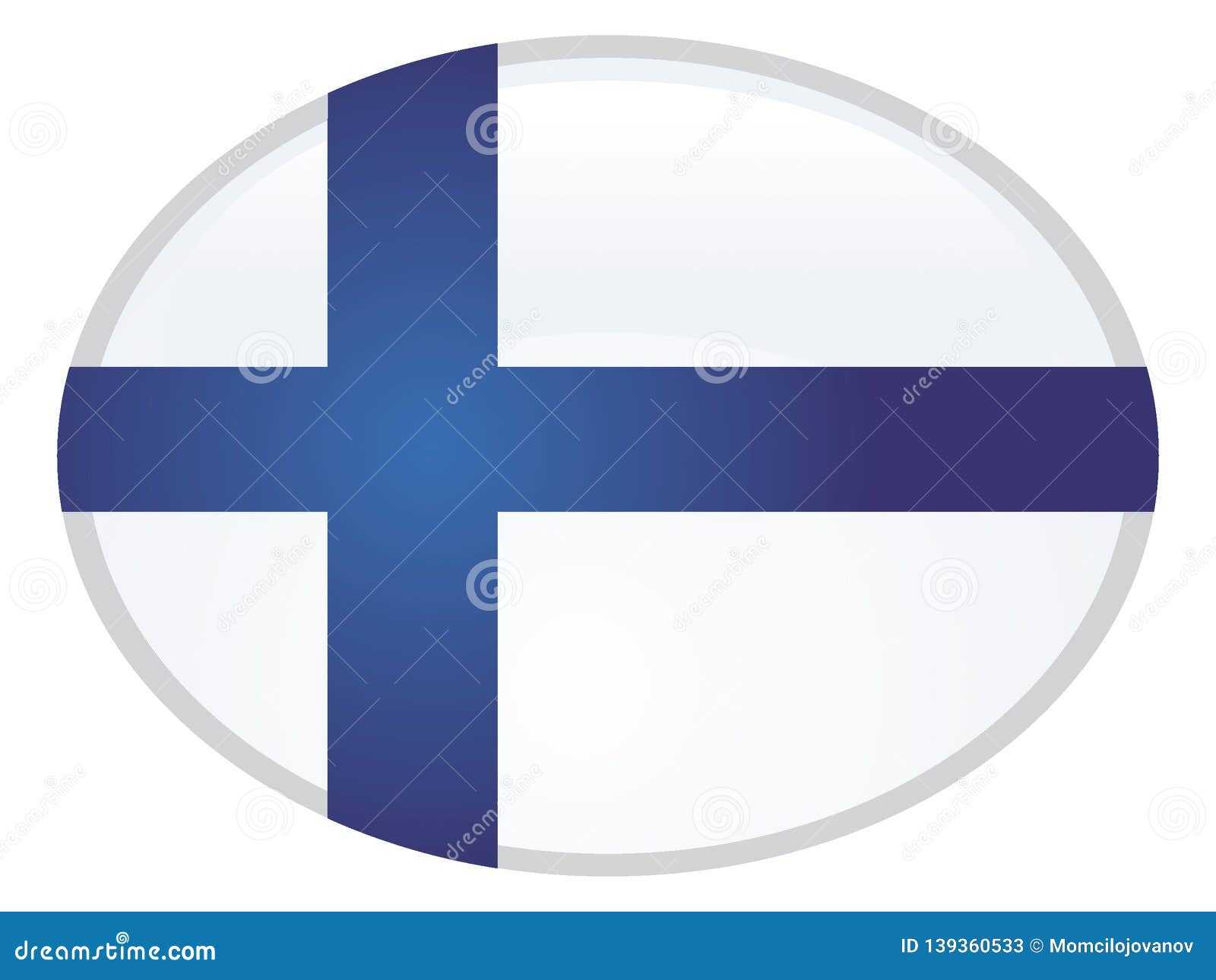 3D Round Flag of Finland stock vector. Illustration of finland - 139360533