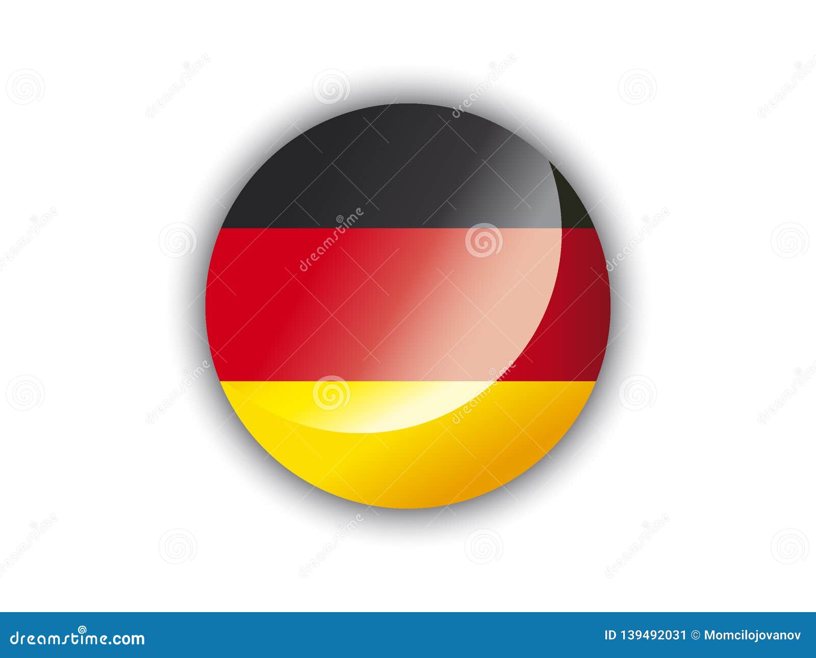 3D Round Flag of Germany stock vector. Illustration of gambia - 139492031
