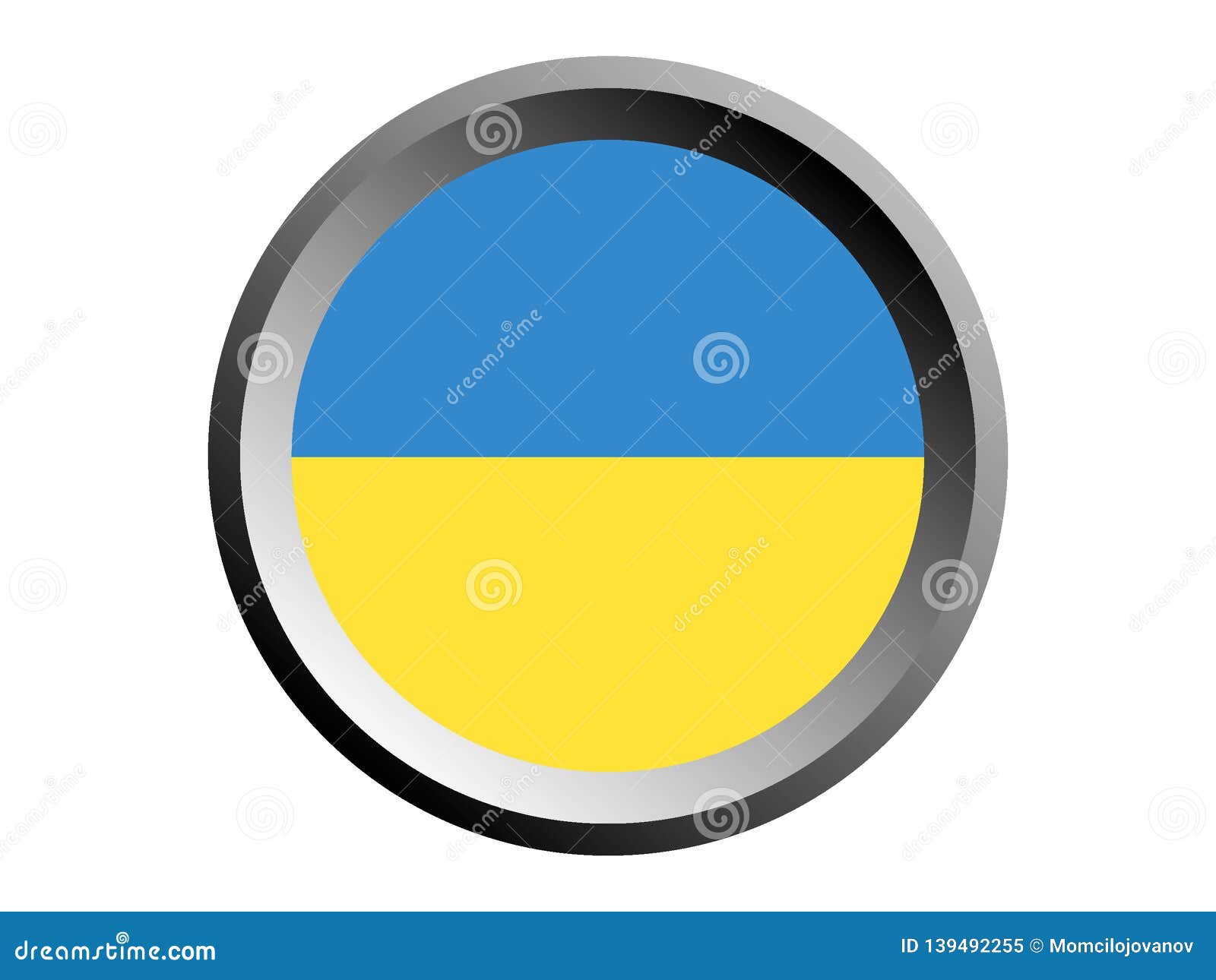 3D Round Flag of Ukraine stock vector. Illustration of arab - 139492255