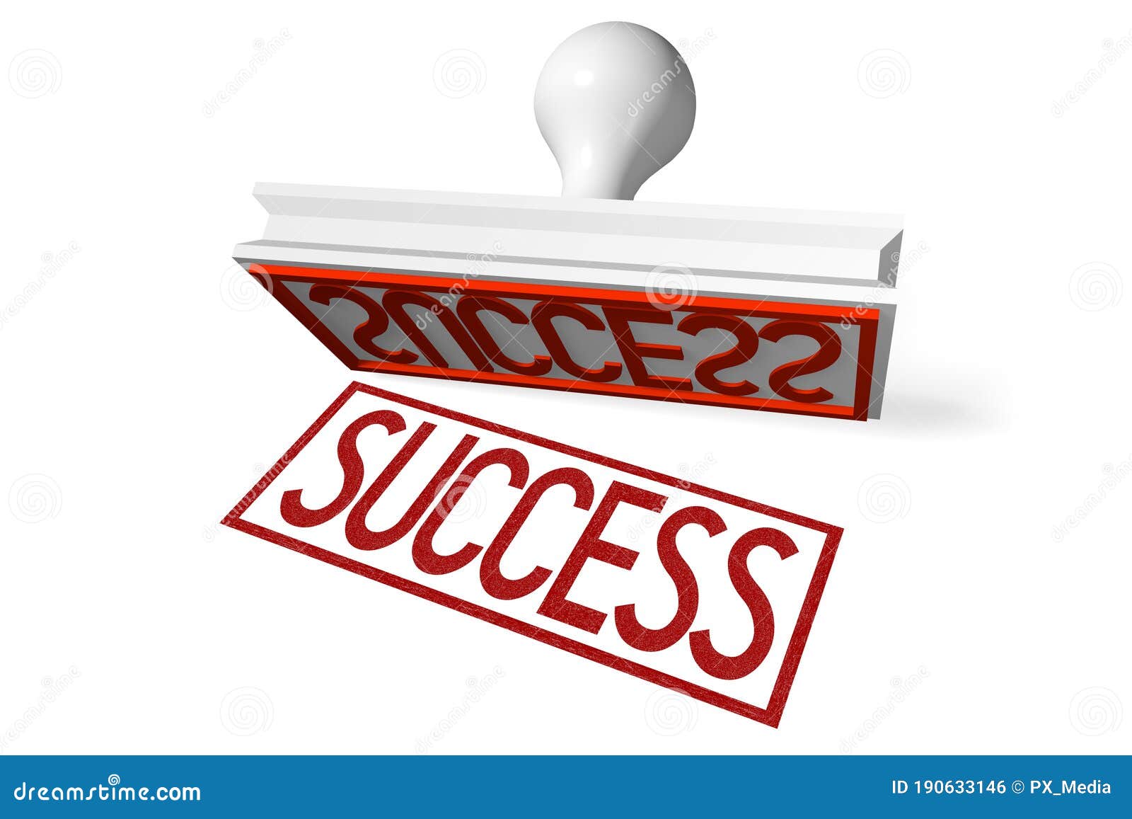 Success - White and Red Rubber Stamp Stock Illustration - Illustration ...
