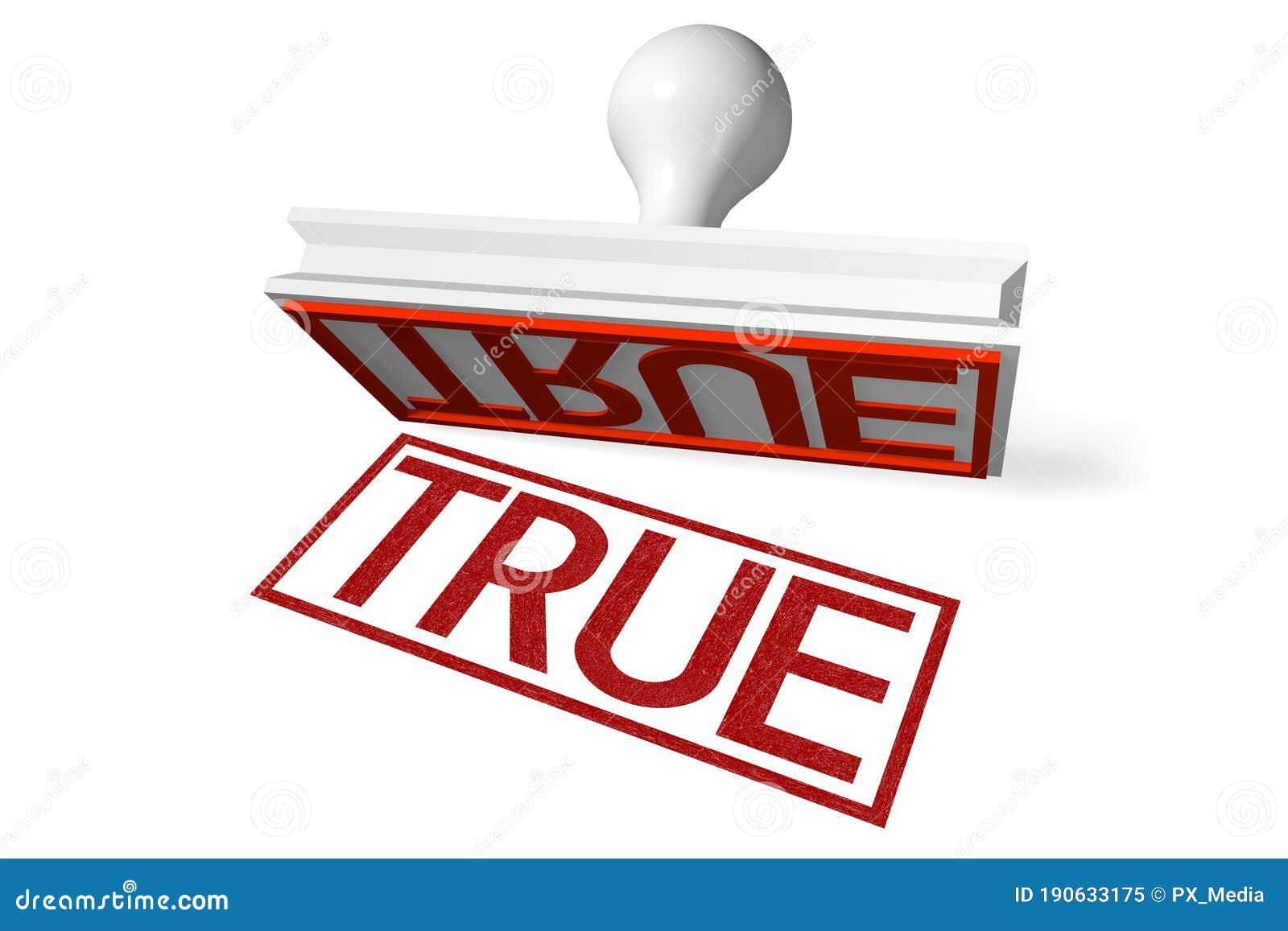 True - White and Red Rubber Stamp Stock Illustration - Illustration of ...