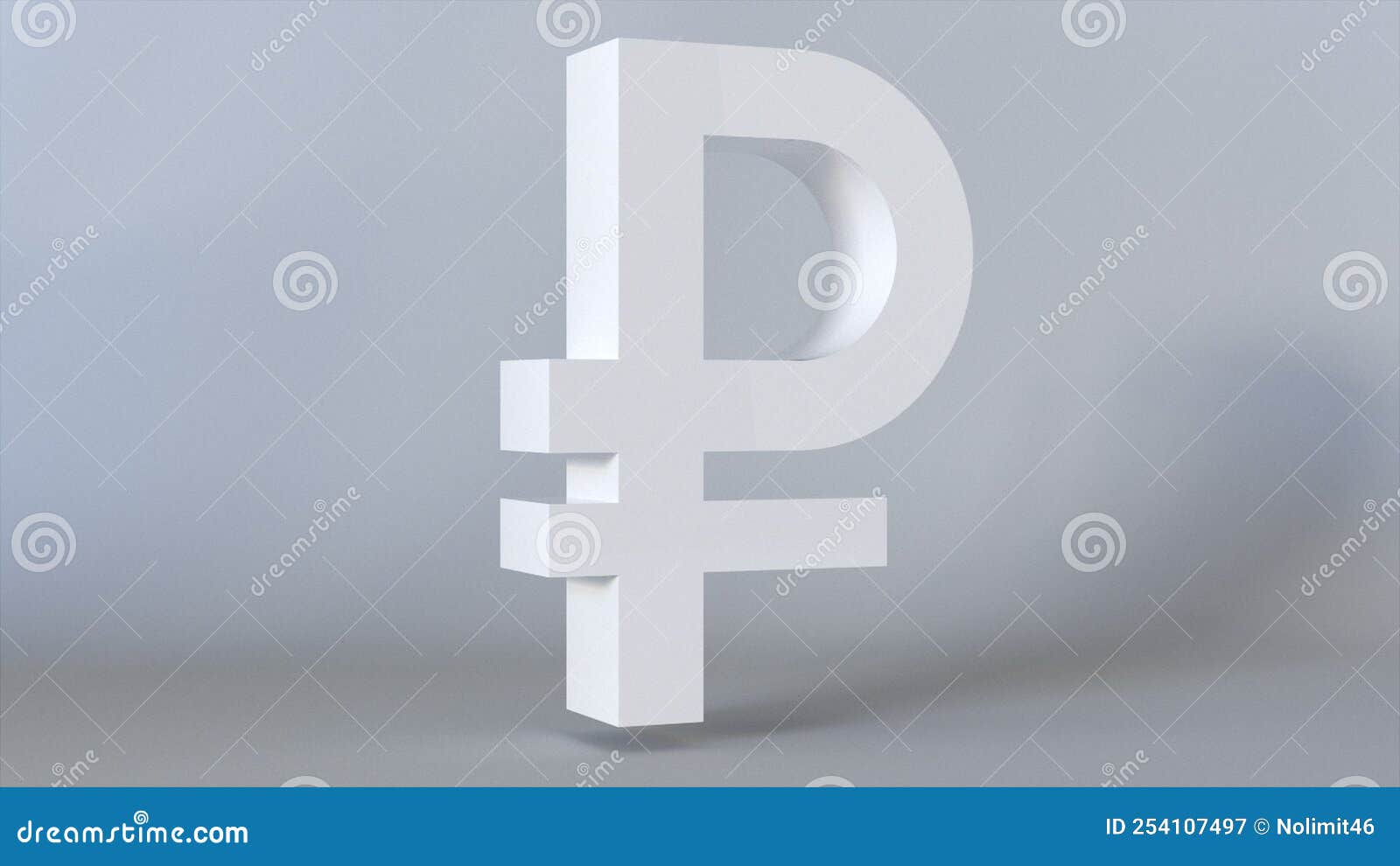 3D Ruble Sign stock illustration. Illustration of rotation - 254107497