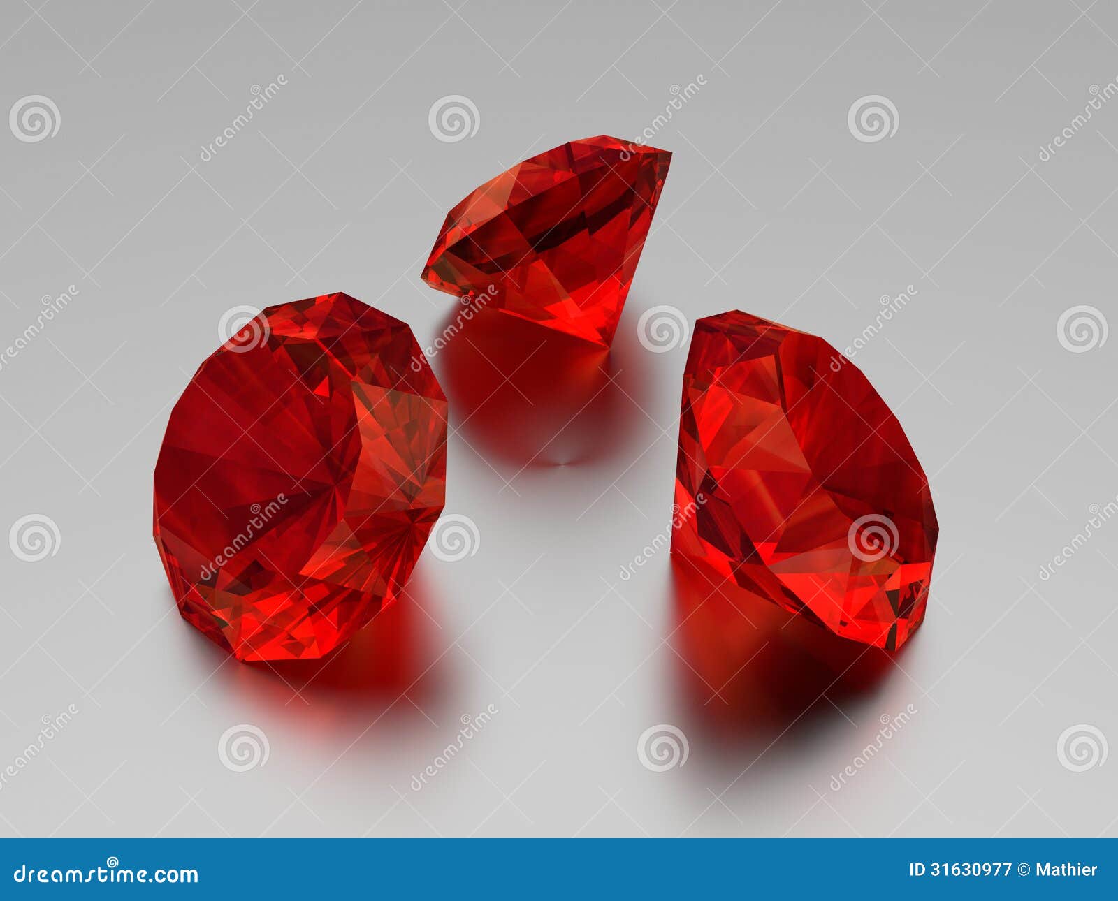 3D Ruby - 3 Gems stock illustration. Illustration of render - 31630977