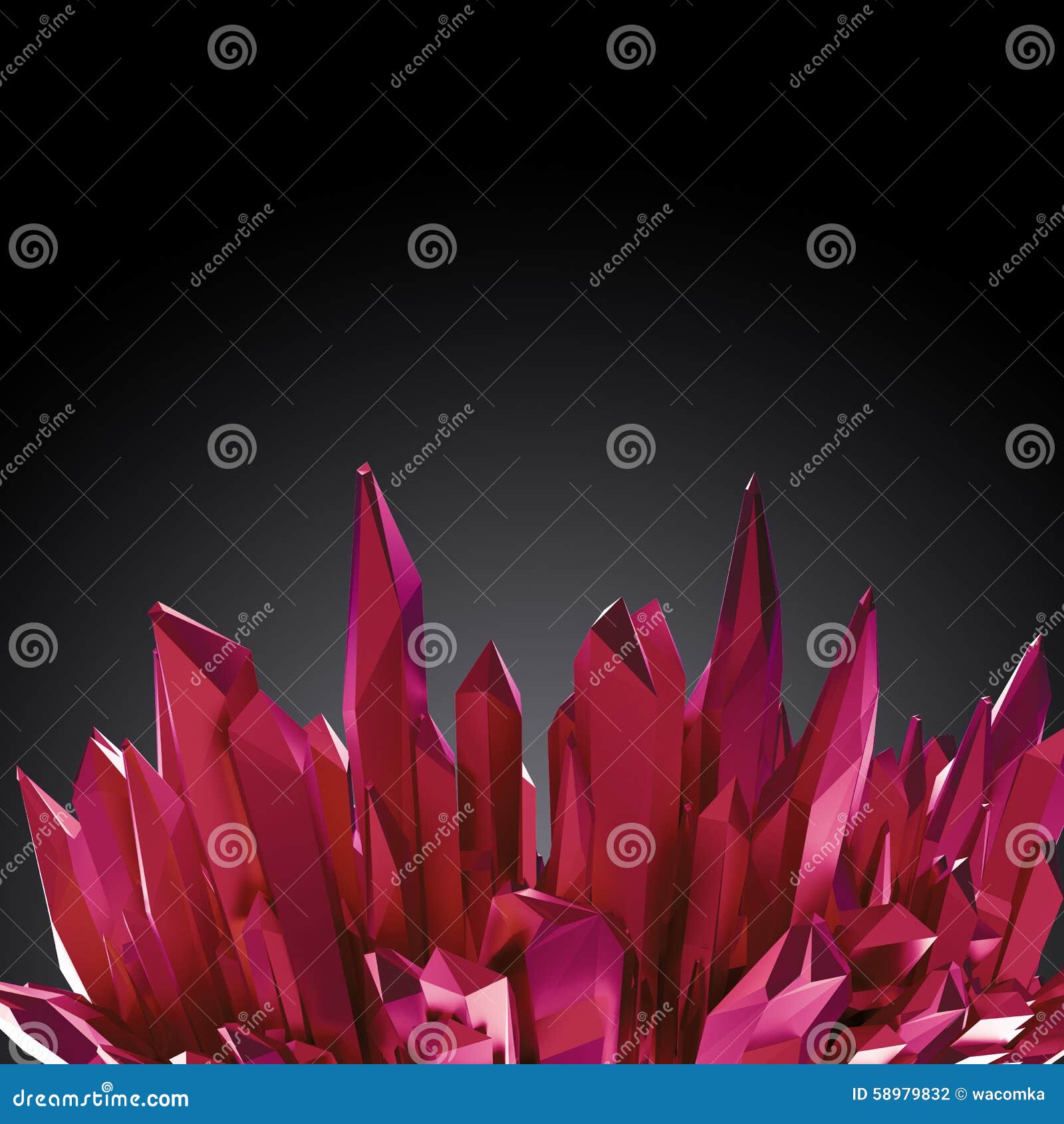 3d Ruby Red Crystals Background, Crystallized Object, Abstract C Stock ...