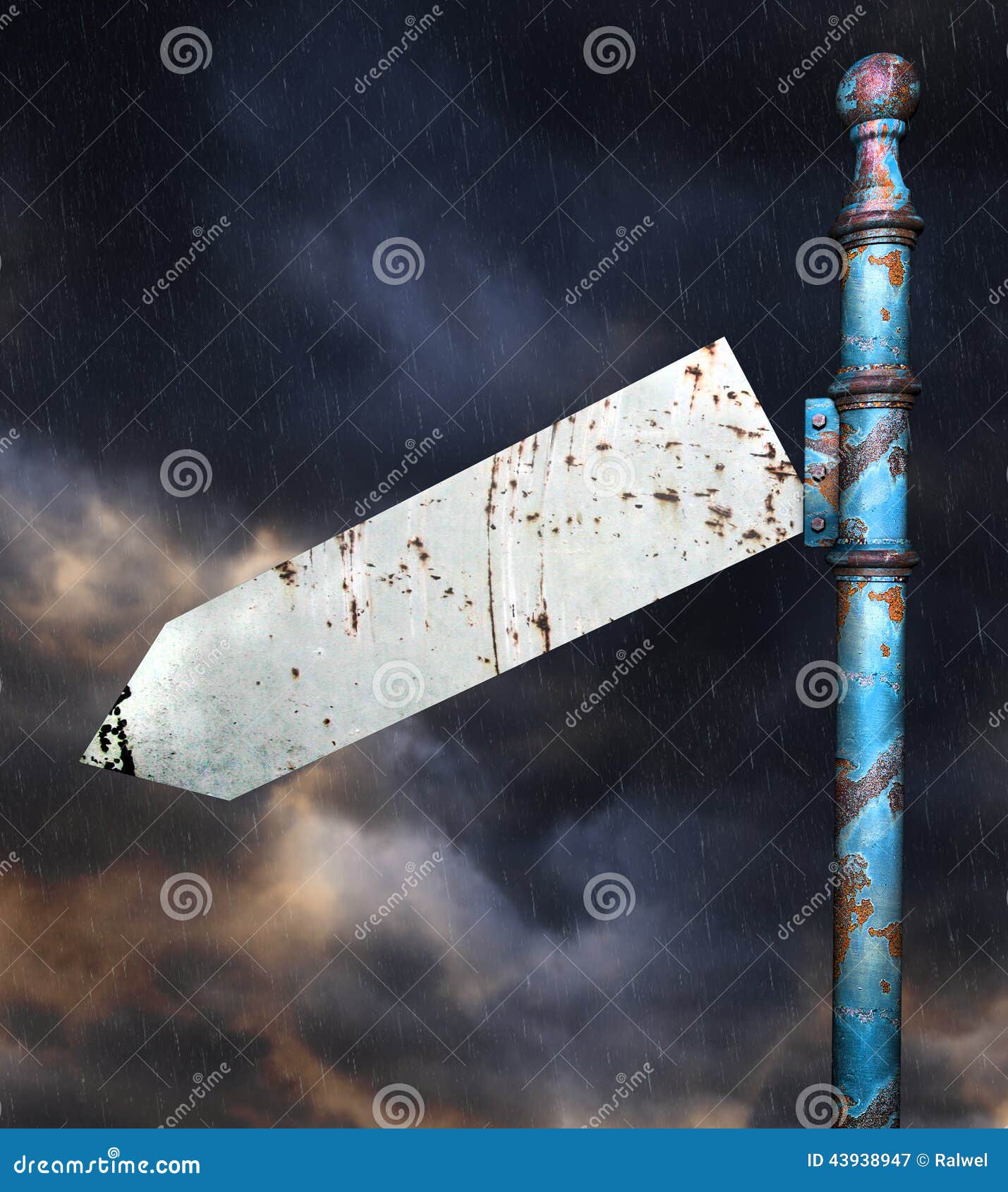 3d Rusted grunge road sign stock illustration. Illustration of fear ...
