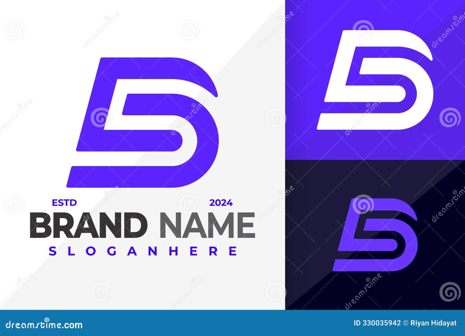 D or S Monogram Logo Design Vector Symbol Icon Illustration Stock ...