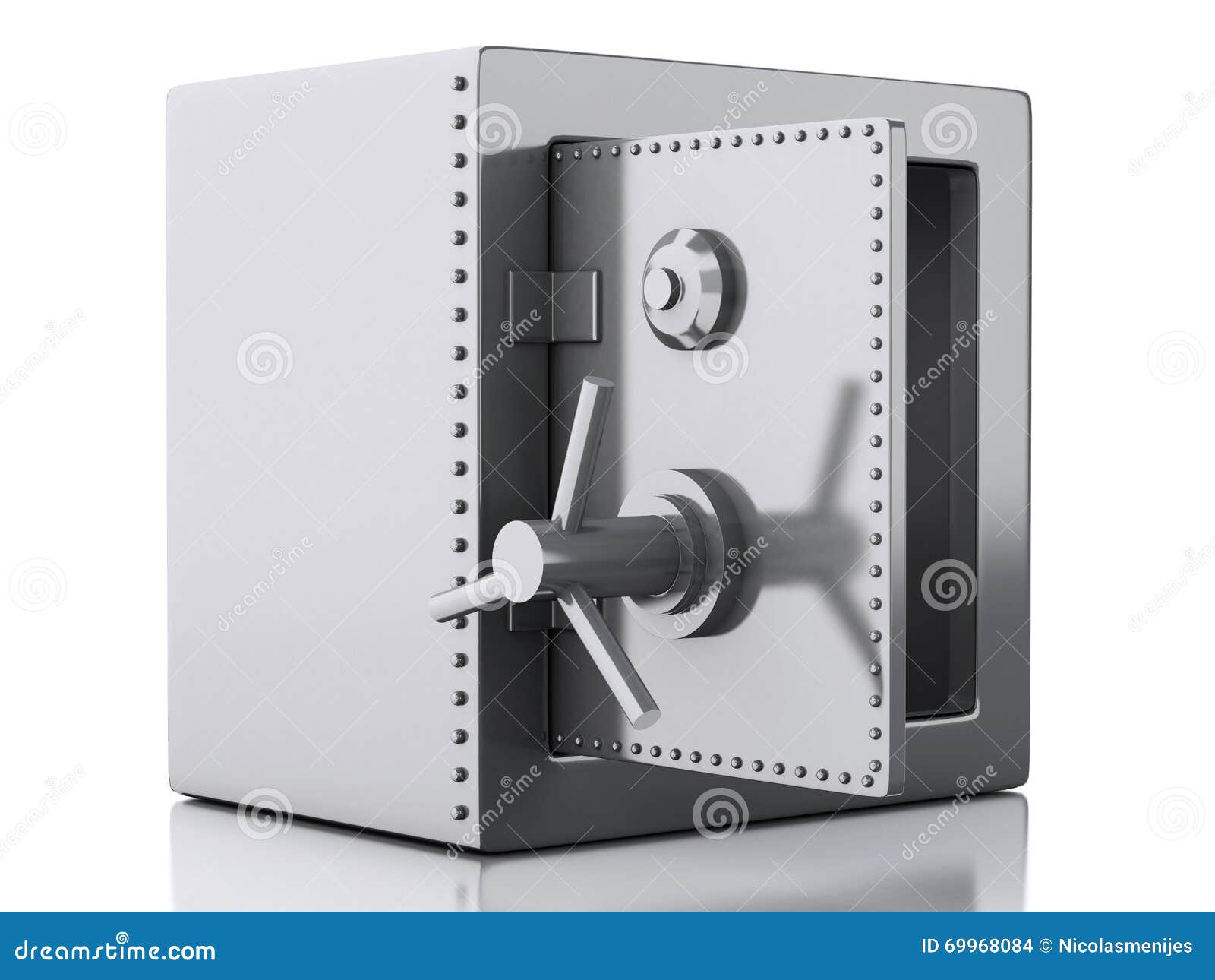 3d Safe Box. Security Concept. Stock Illustration - Illustration of ...