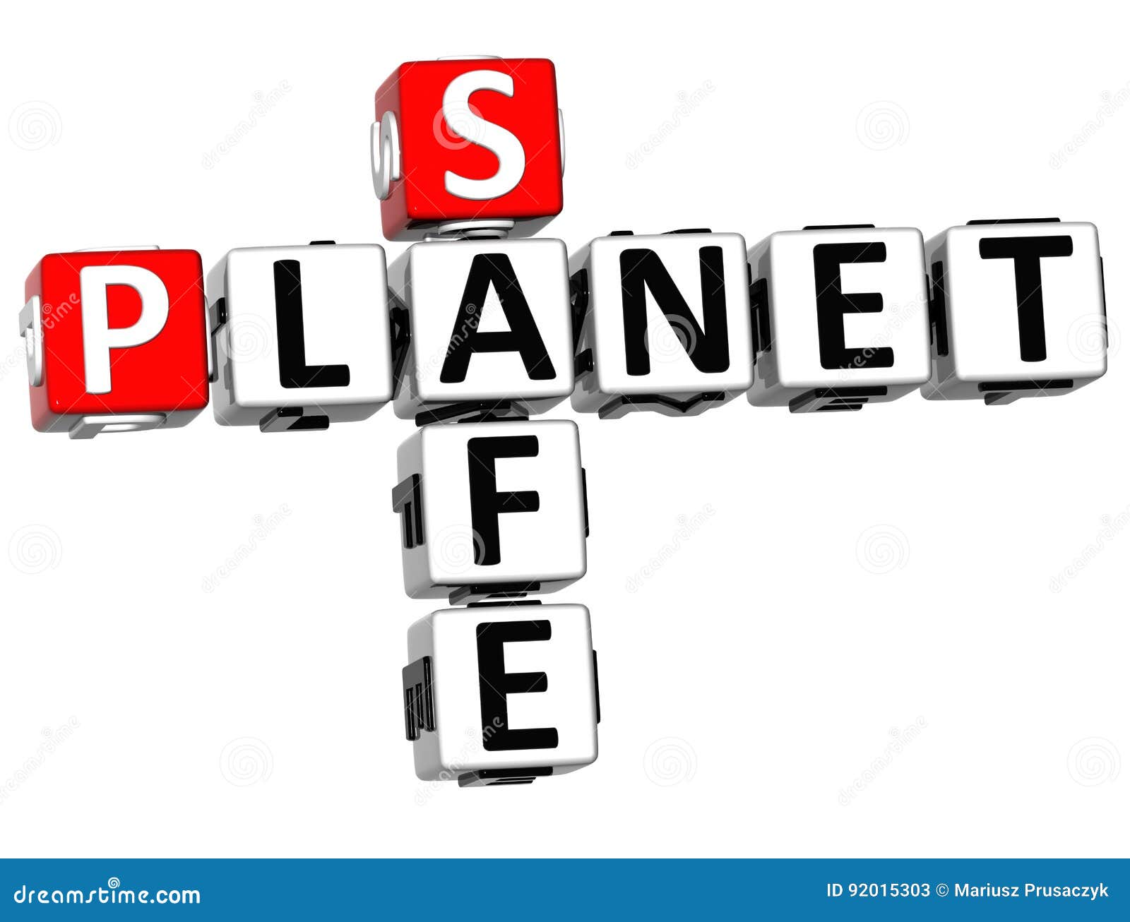 3D Safe Planet Crossword stock illustration. Illustration of creativity ...