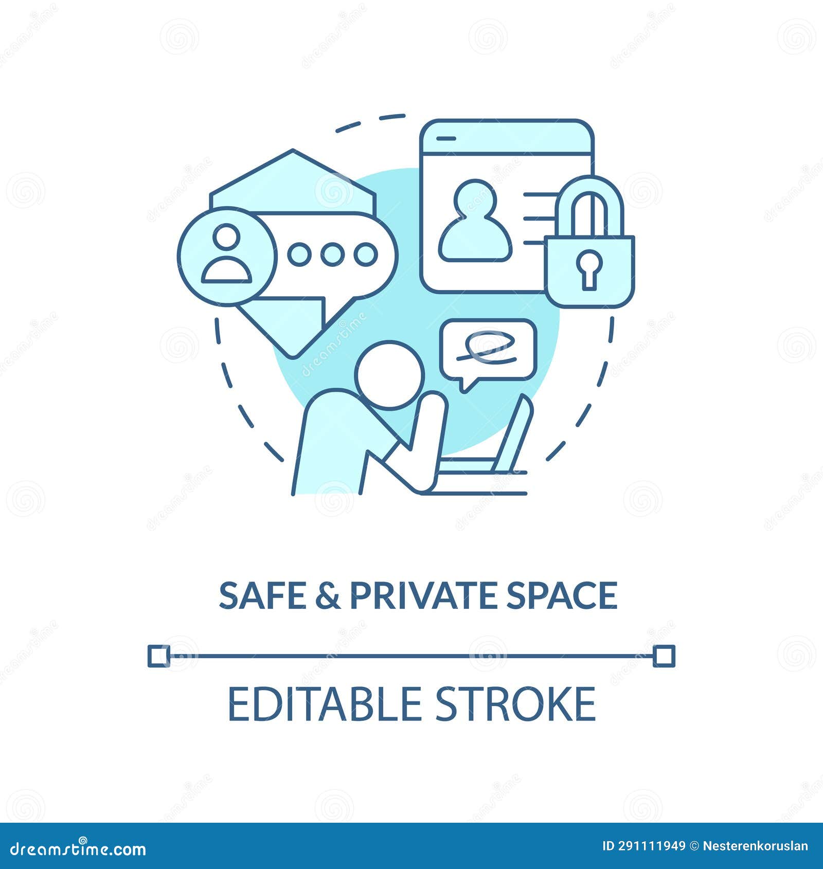 Private Space Violation And Protection. Girl Outlines Boundaries Around ...