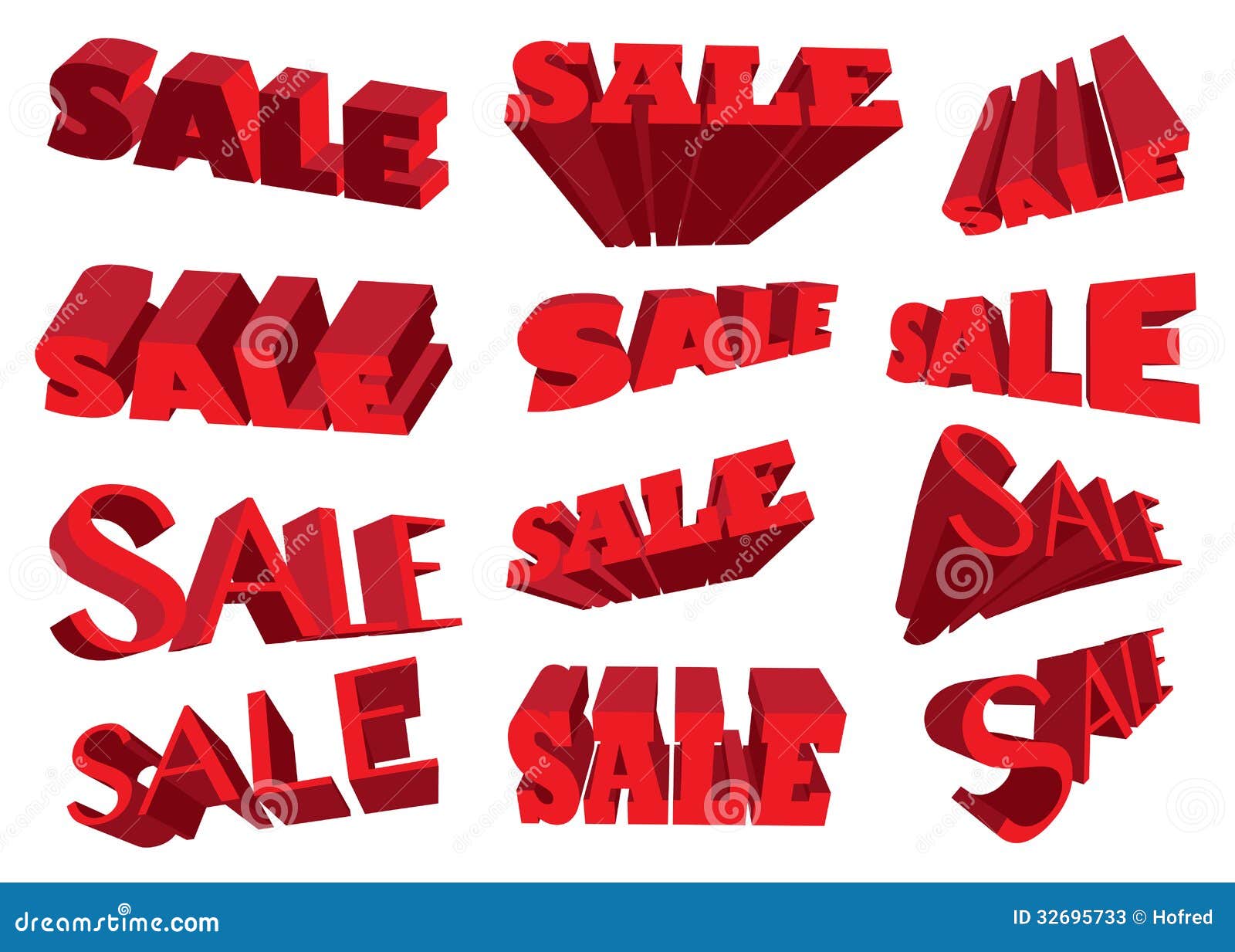 3D sale text stock vector. Illustration of promotion - 32695733