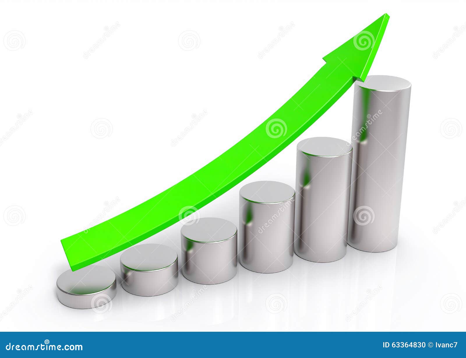 3D Sales Increase Concept Background Stock Illustration - Illustration ...