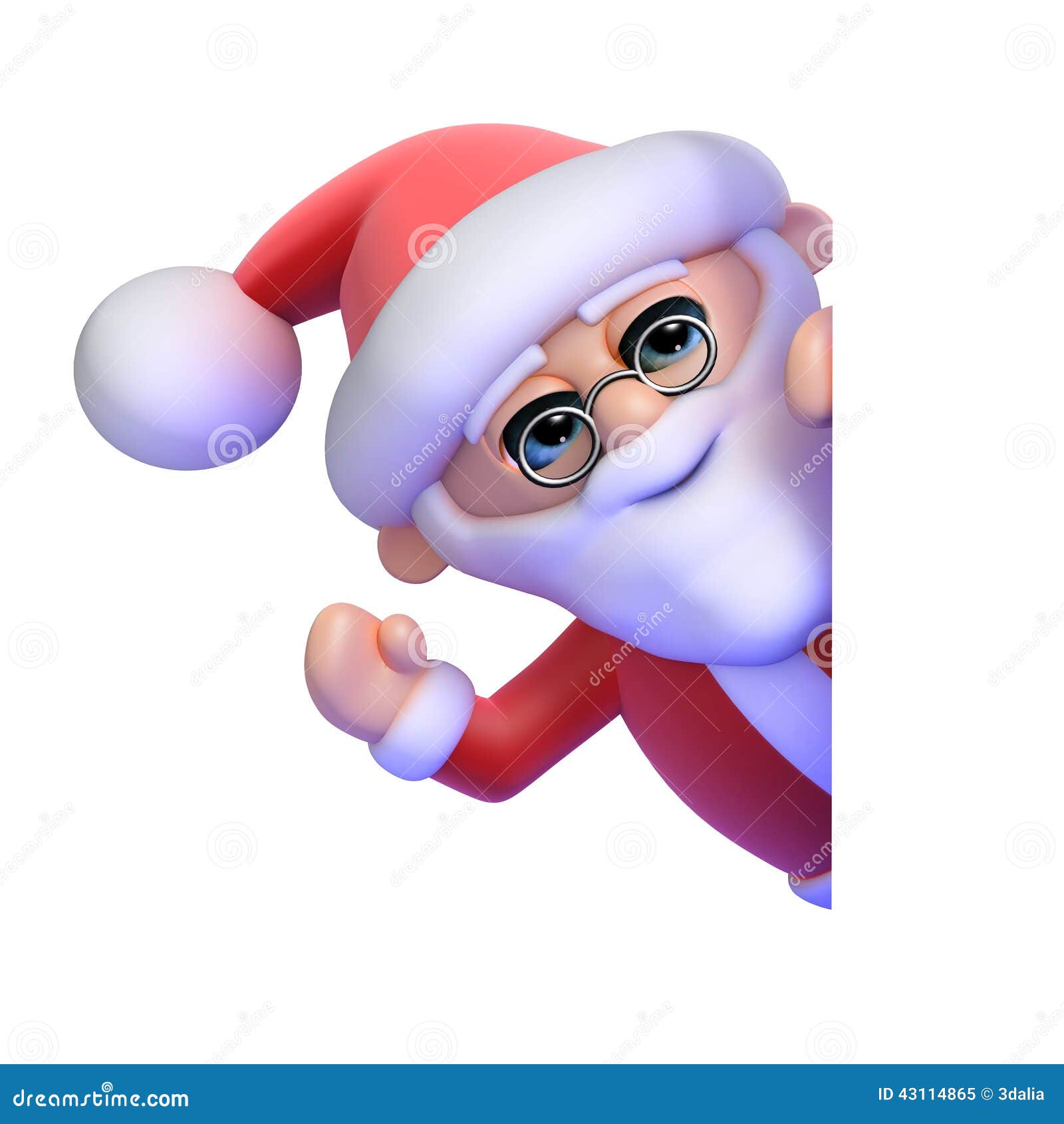 3d Santa Claus waves hello stock illustration. Illustration of santa ...