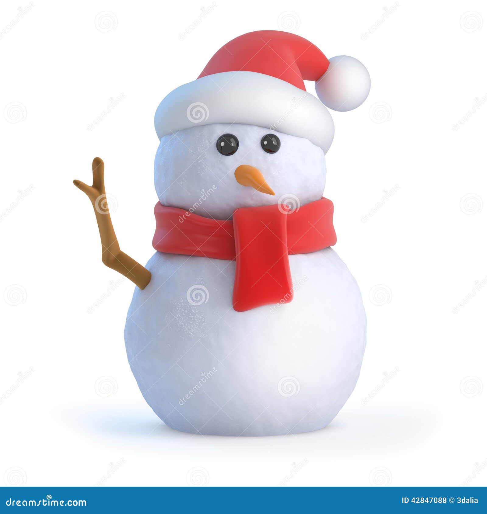 Snowman Hello! Cartoon | CartoonDealer.com #80920622