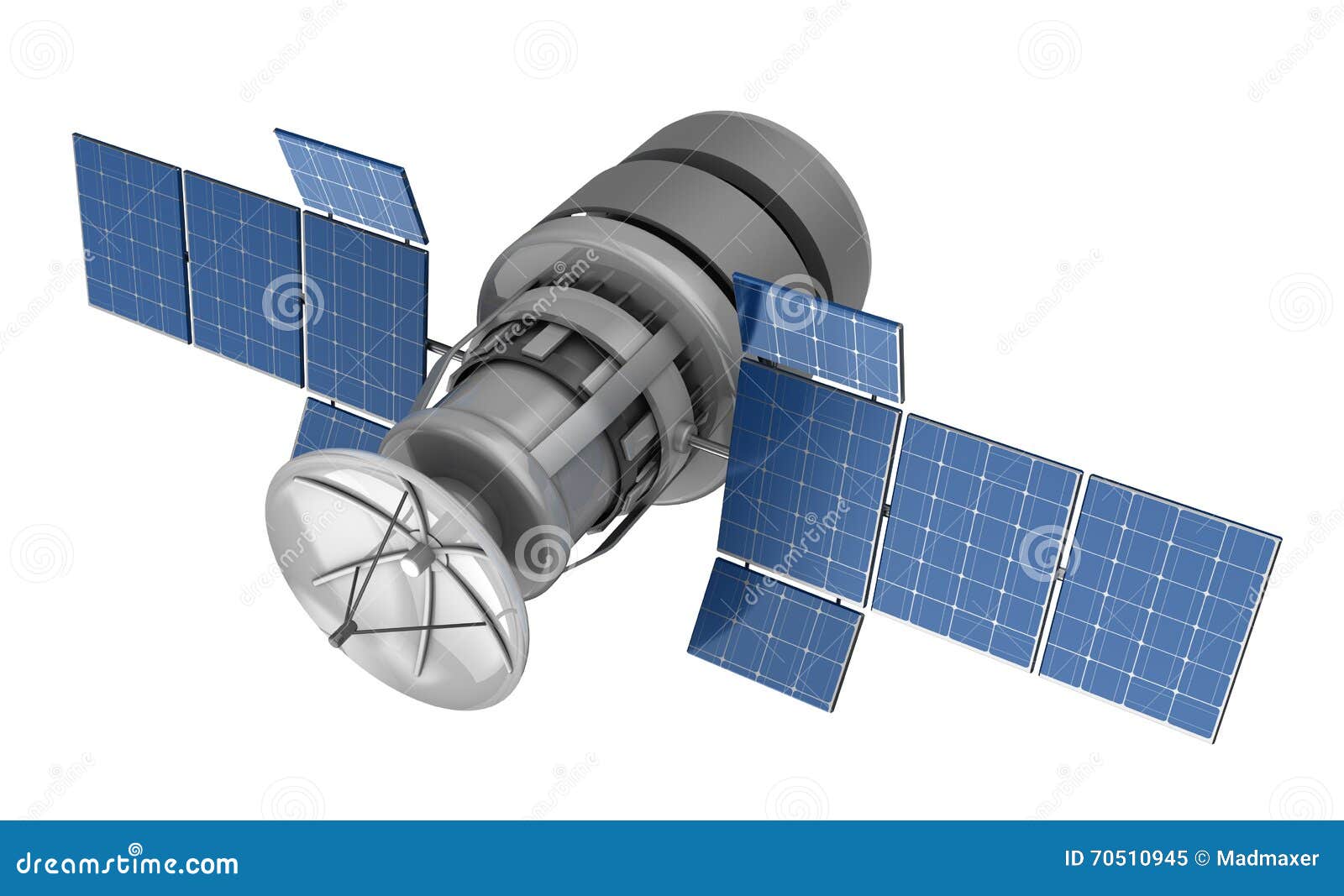 3d satellite stock illustration. Illustration of internet - 70510945