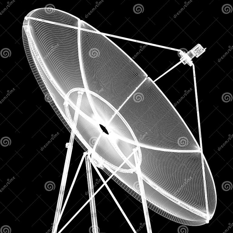 3d satellite Line stock illustration. Illustration of antenna - 43293625