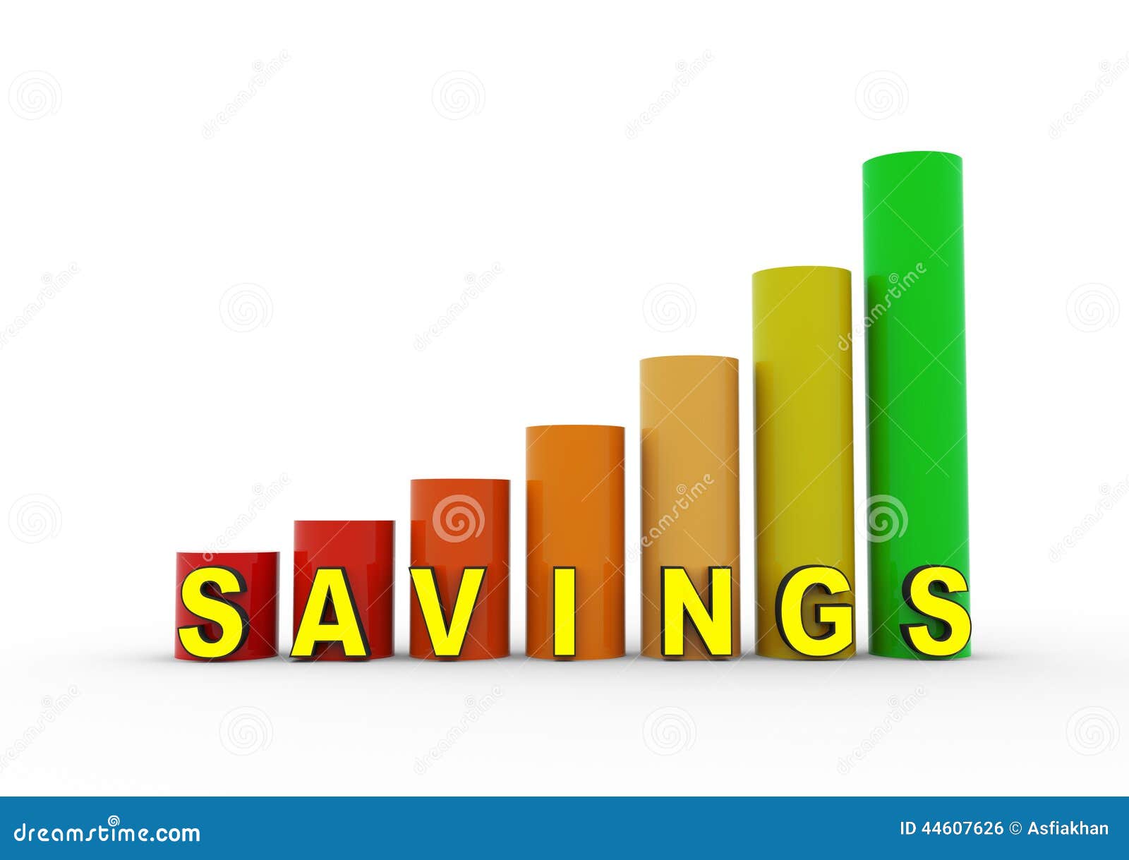 3d savings progress bars stock illustration. Illustration of idea ...