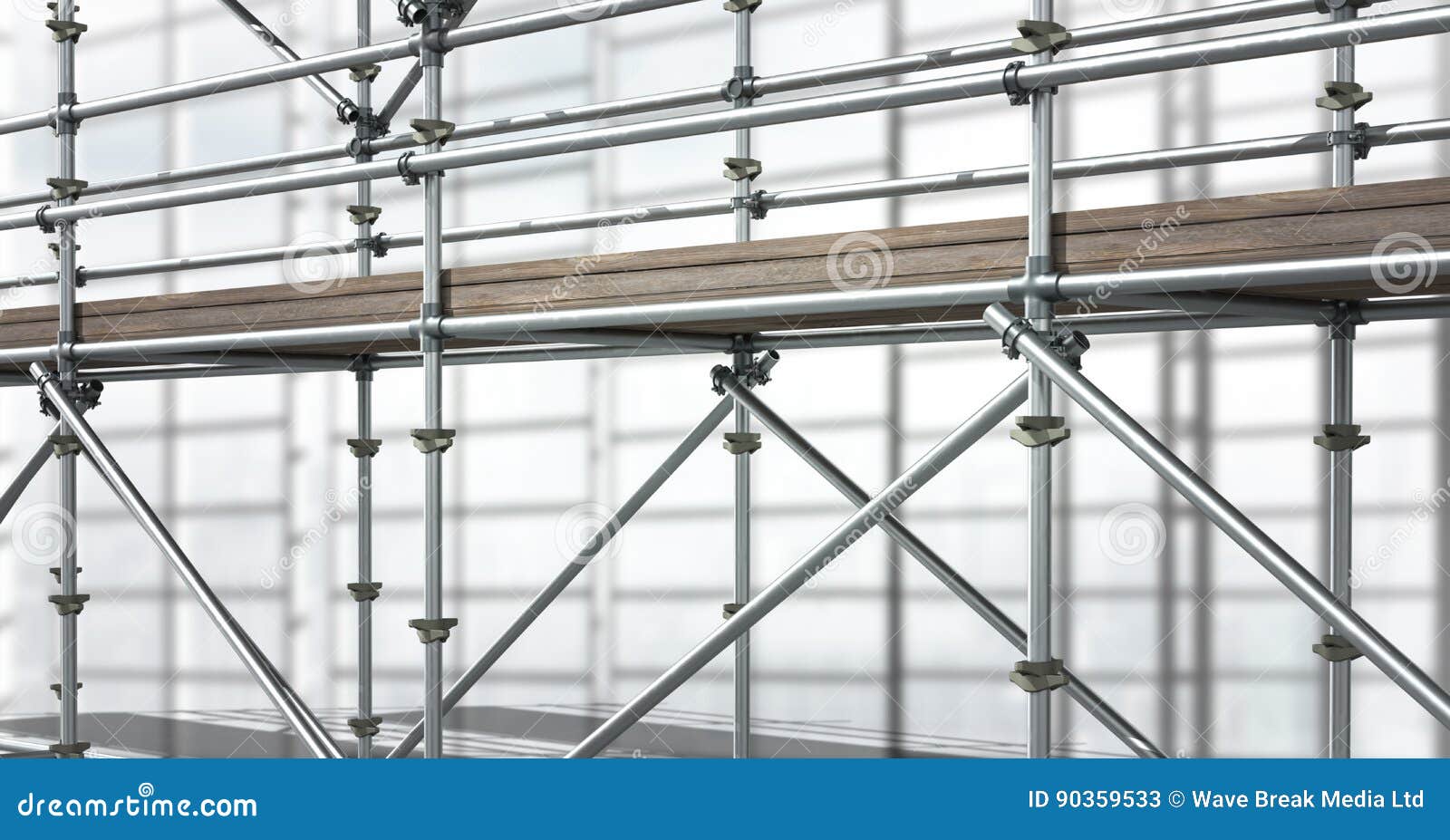 3D scaffolding in diagonal stock illustration. Illustration of ...