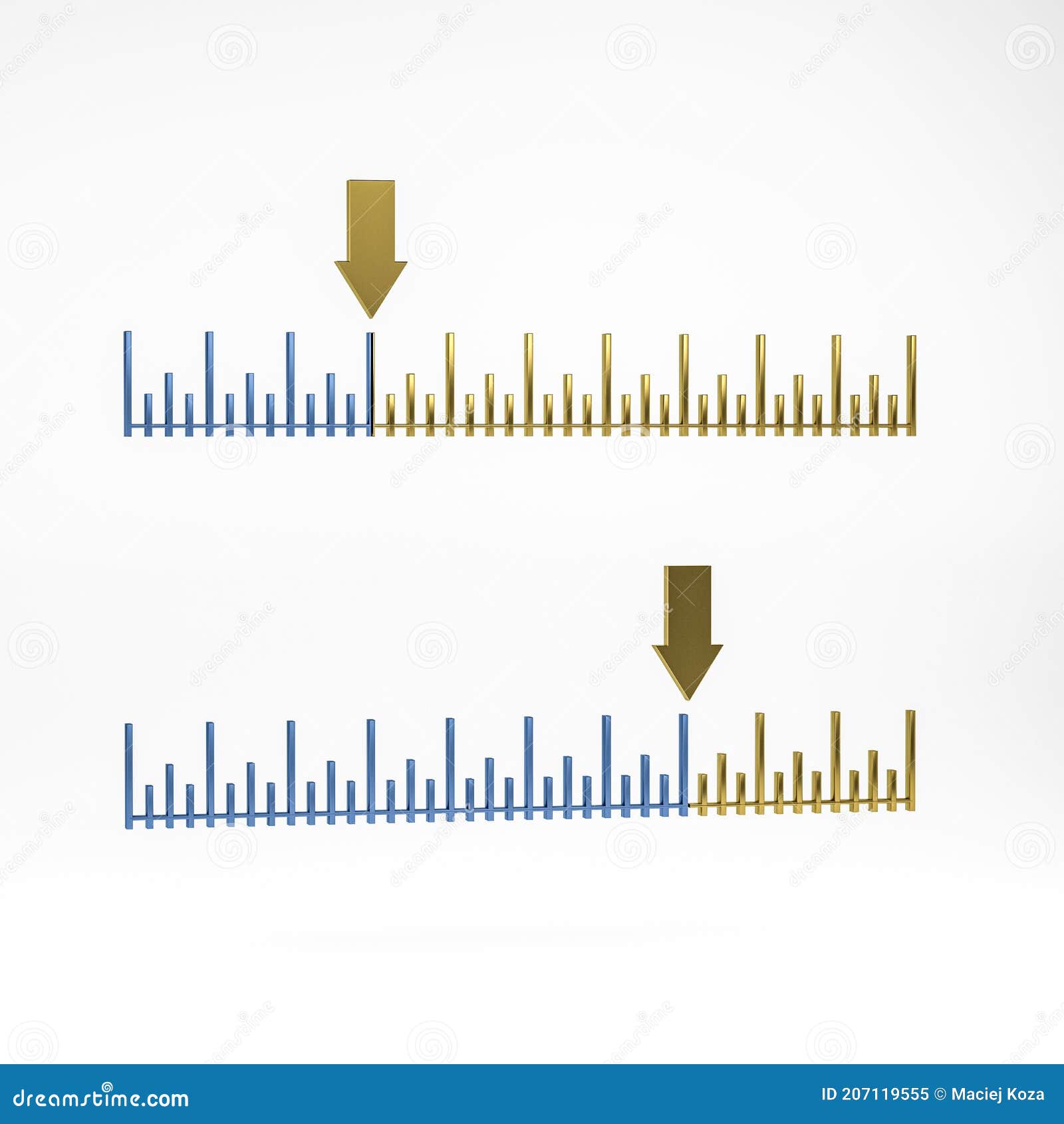 3d Scale Chart with Space for Text - Copy Space Stock Illustration ...