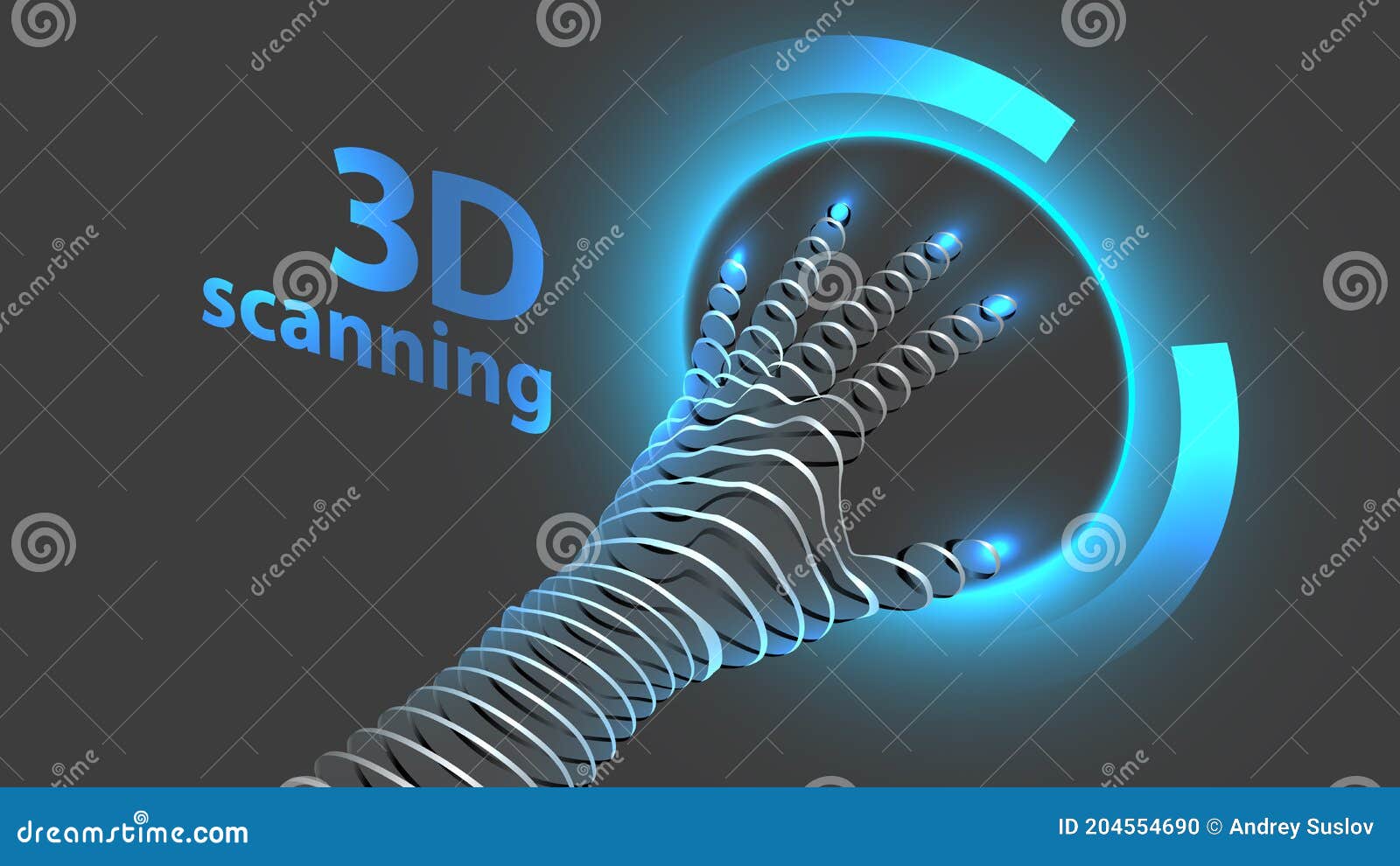 3d Scanning and 3D Printing of a Human Figure. 3d Scan of Hand Man ...
