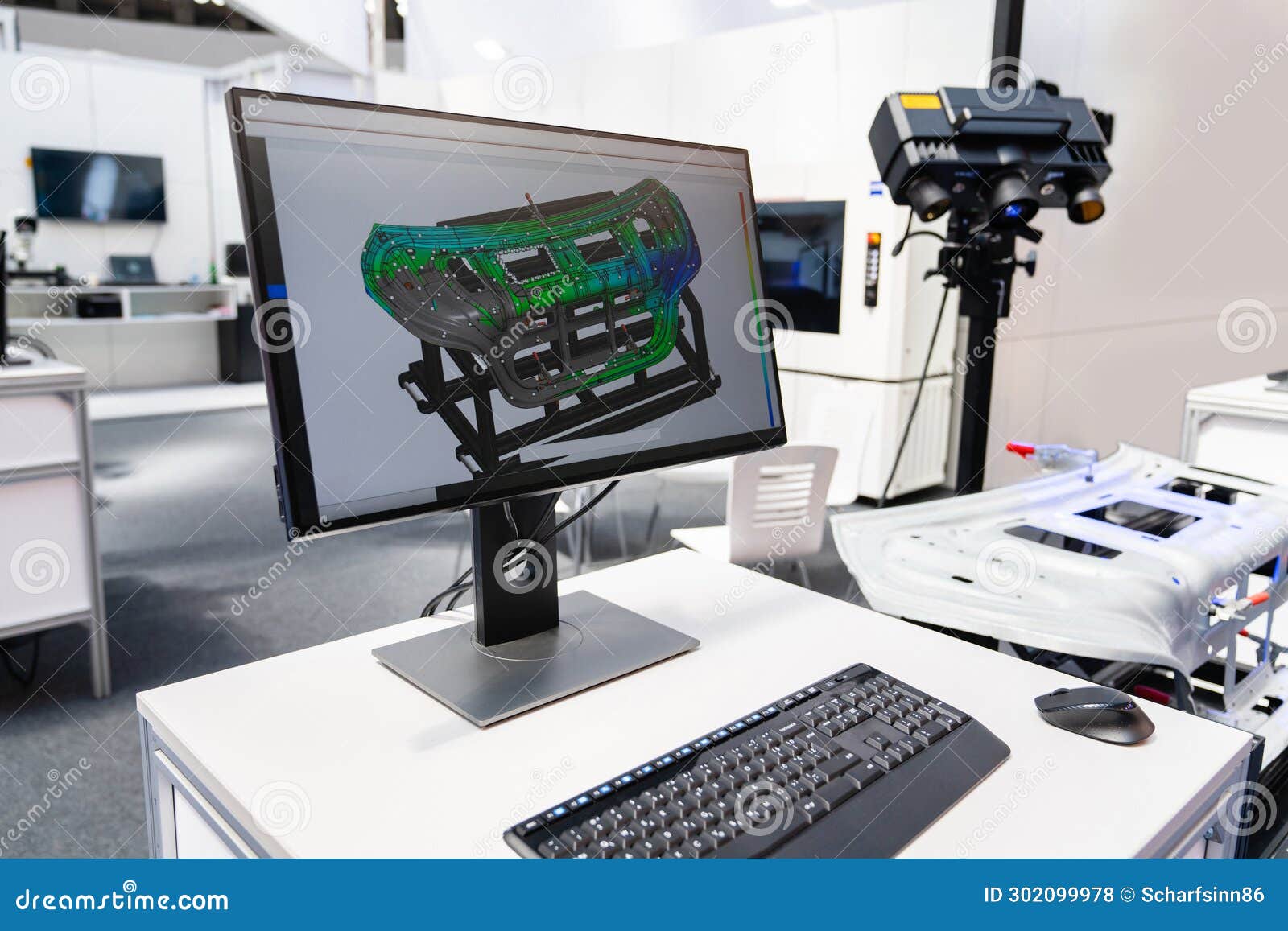 3D Scanner for Reverse Engineering Stock Photo - Image of device, laser ...