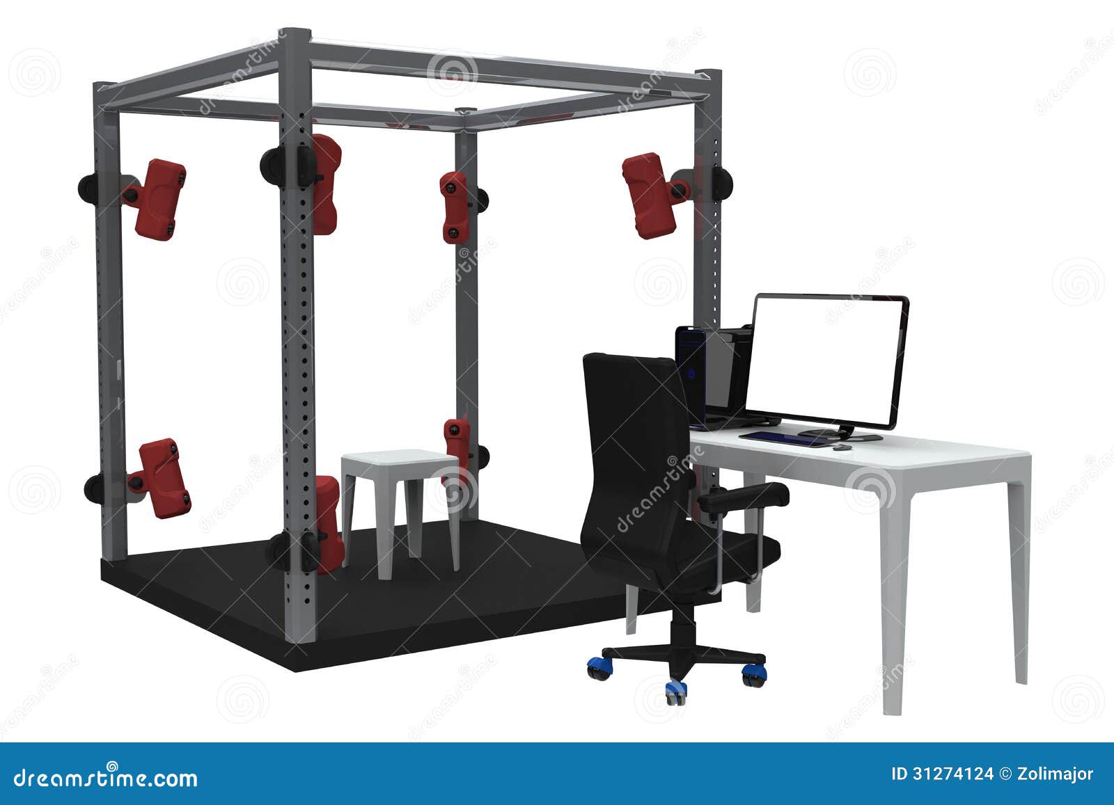 3d scanning station stock illustration. Illustration of station - 31274124