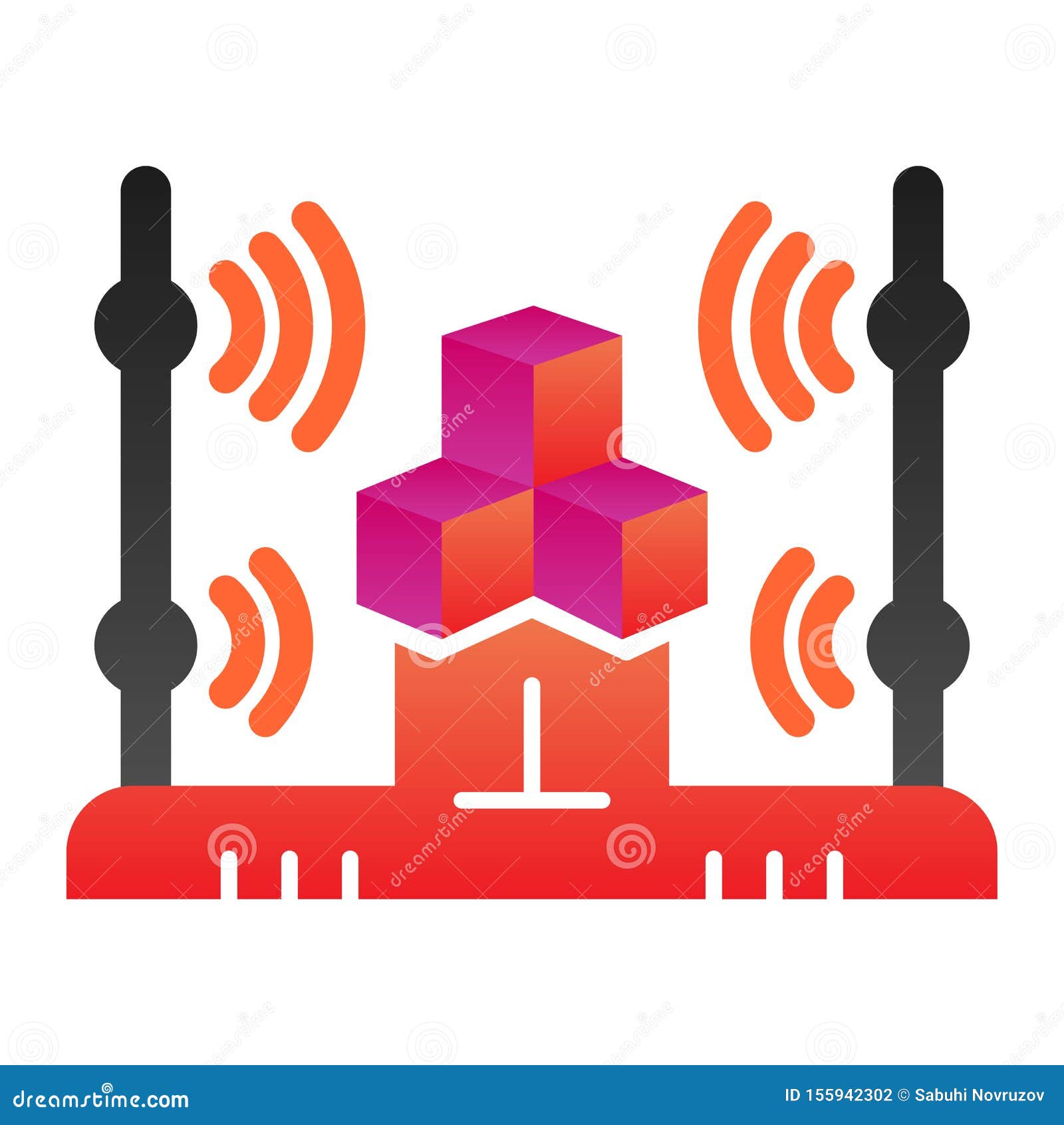 3d Scanning System Flat Icon. 3d Scanner Color Icons in Trendy Flat ...