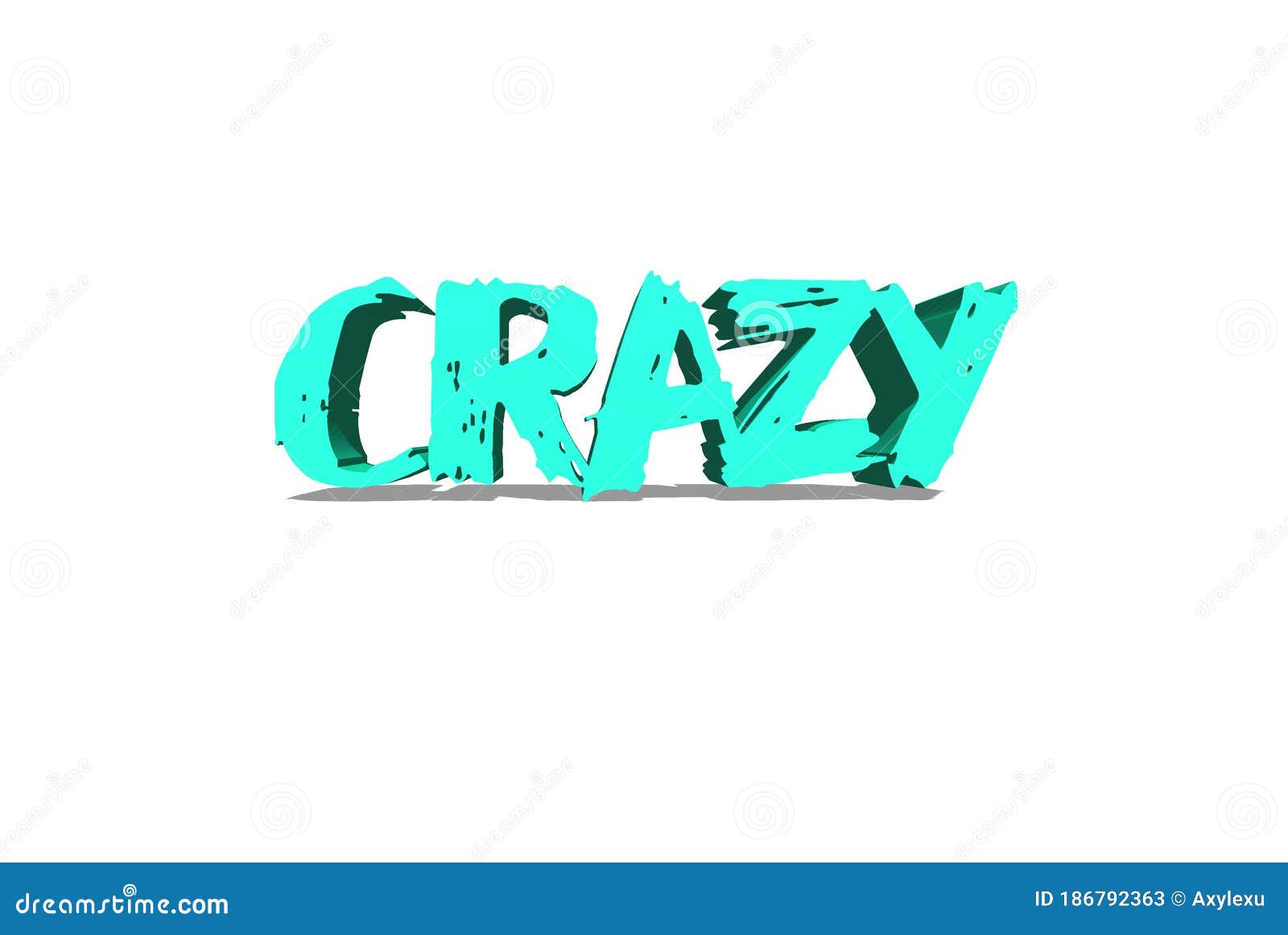 Crazy 3d colored logo stock illustration. Illustration of link - 186792363