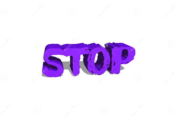 Crazy Stop 3d colored logo stock illustration. Illustration of banner ...